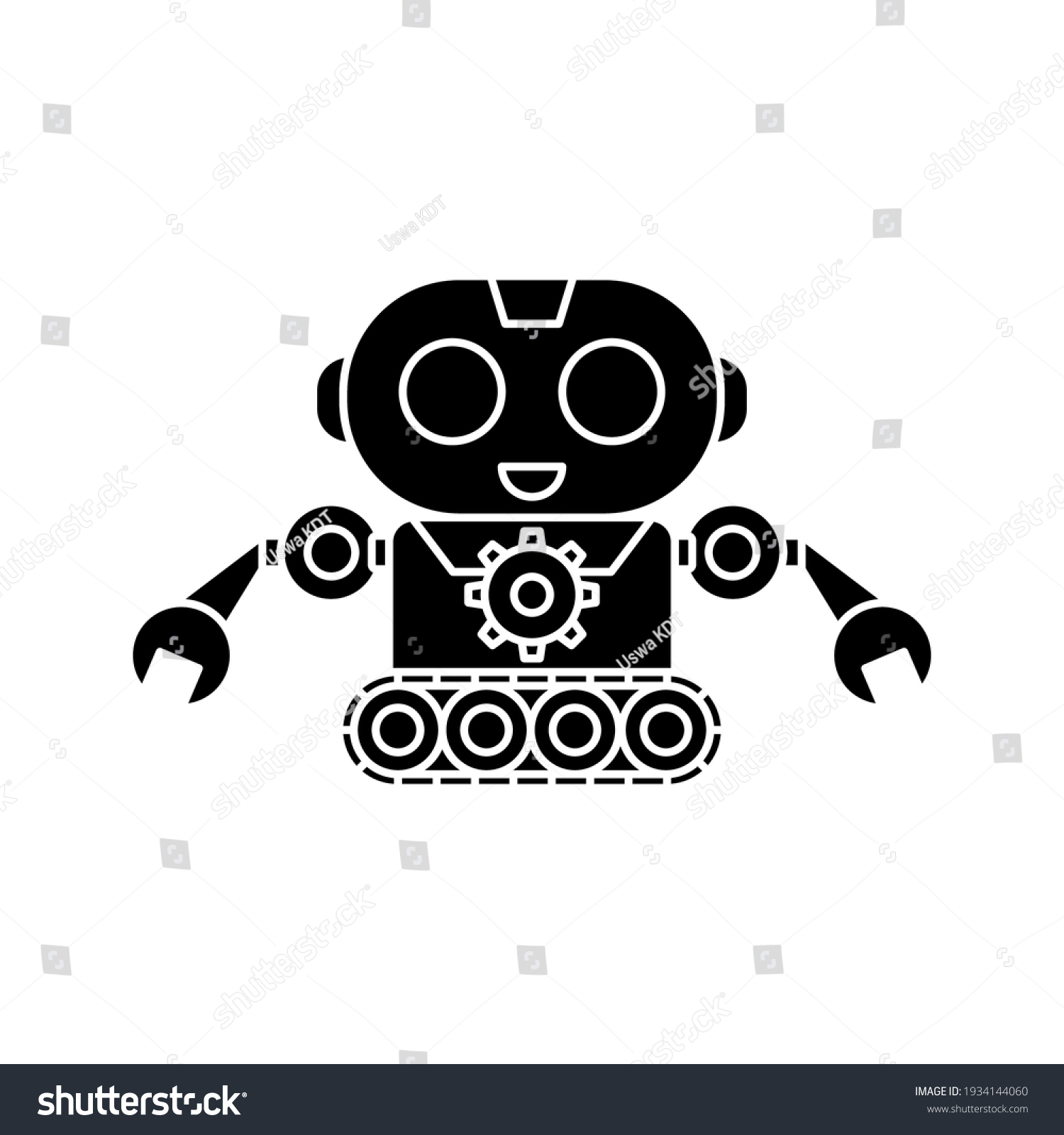 Robot Icon Bot Sign Vector Illustration Stock Vector (Royalty Free ...