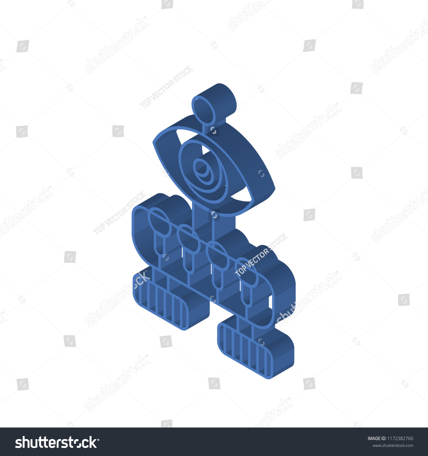 Robot Isometric Left Top View 3d Stock Vector (Royalty Free) 1172382760 ...