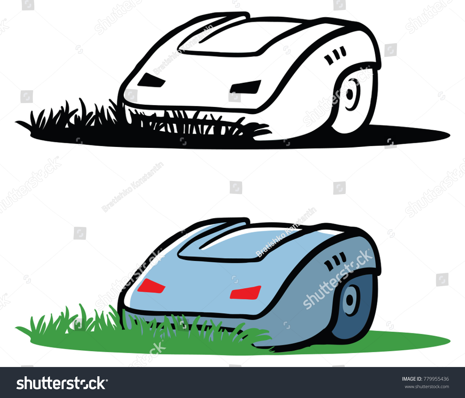 Robot Lawn Mower Logo Stock Vector 779955436 - Shutterstock