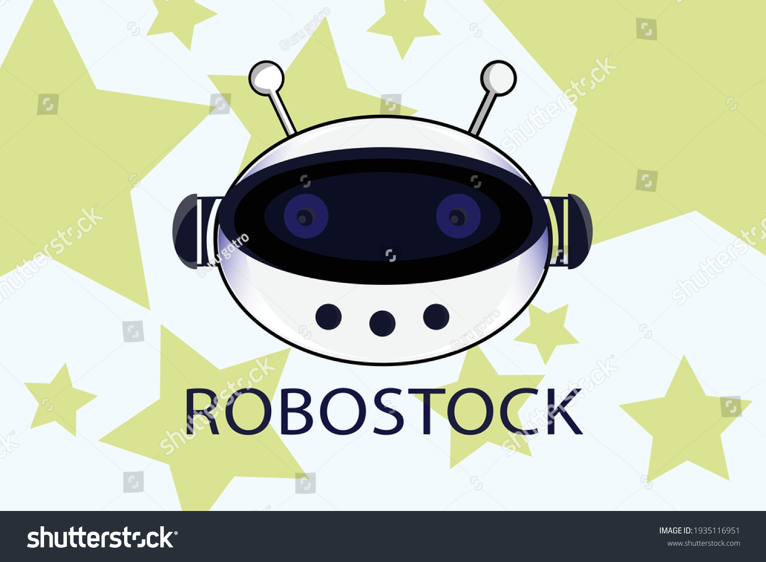 Robot Mascot Logo Full Vector Stock Vector (Royalty Free) 1935116951