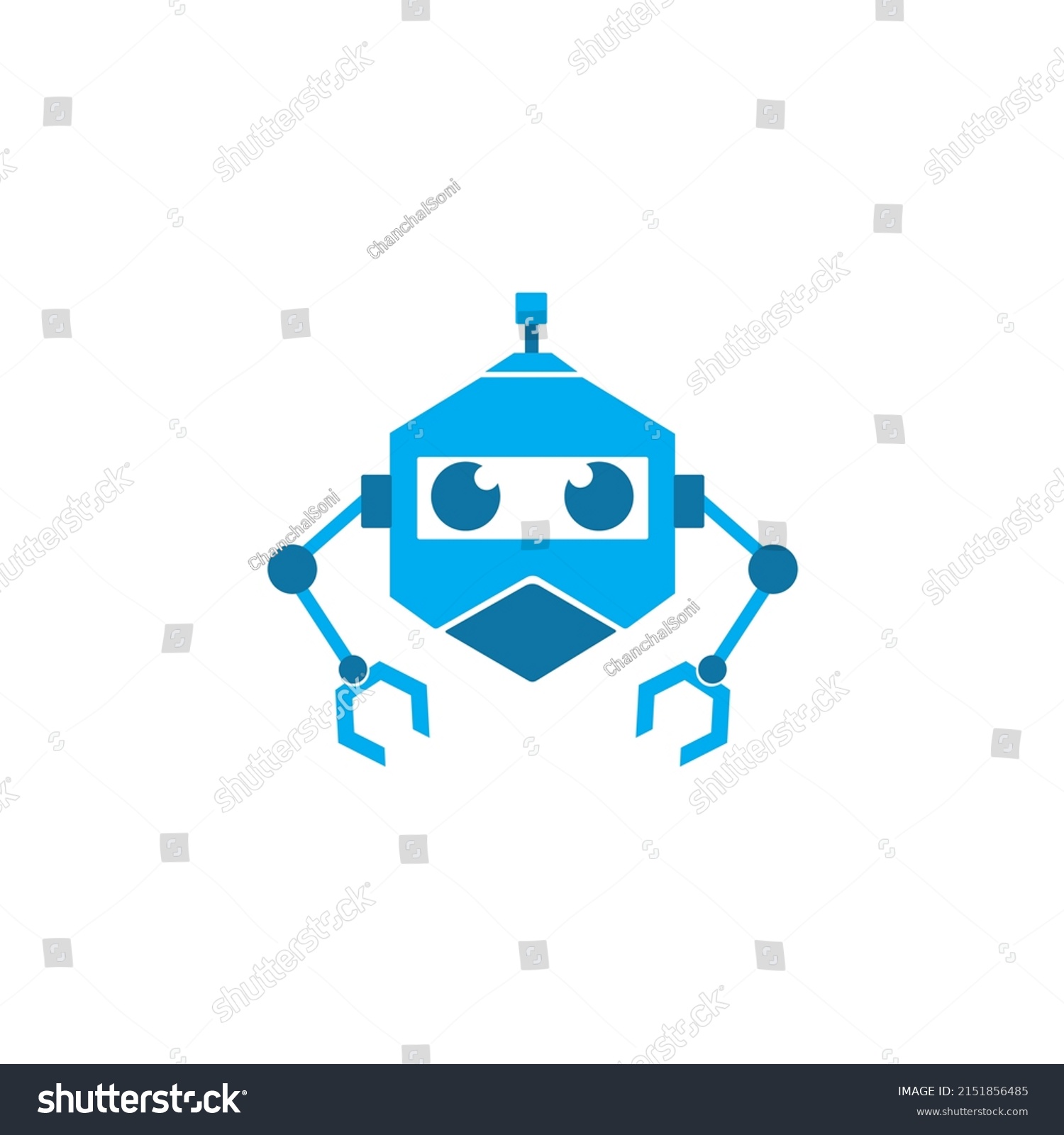 Robot Symbol Logo Design Vector Stock Vector (Royalty Free) 2151856485 ...