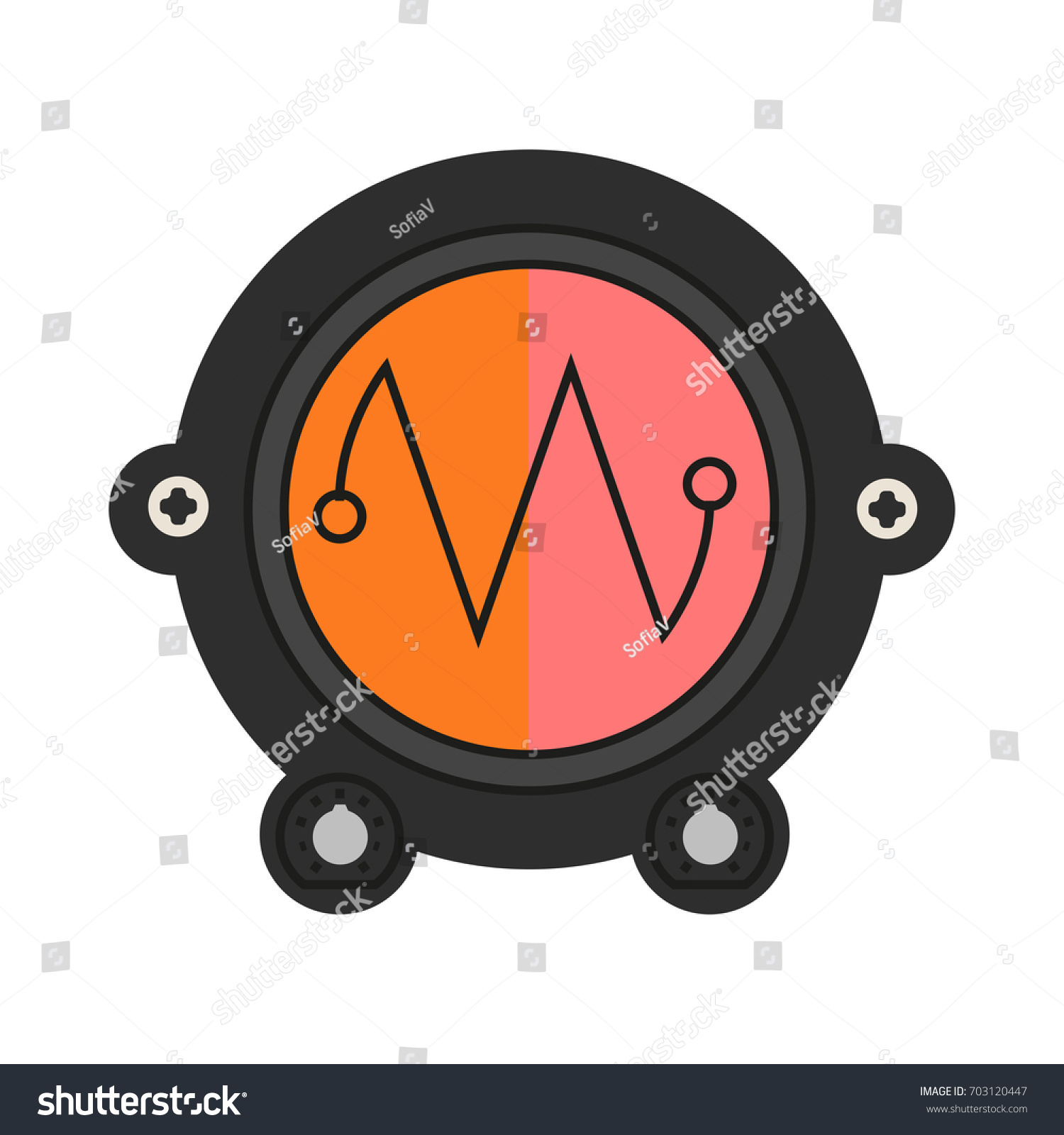 Robot Technical Colorful Meter Icon Stock Vector (Royalty Free ...