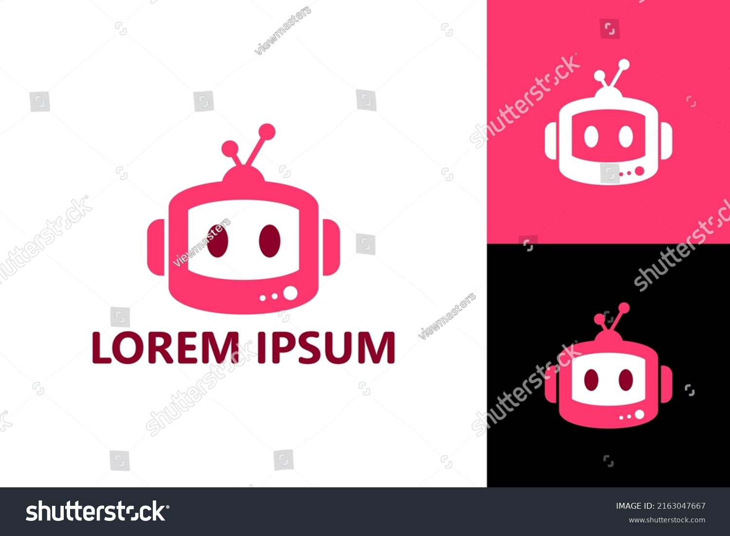 Robot Television Logo Template Design Vector Stock Vector (Royalty Free ...