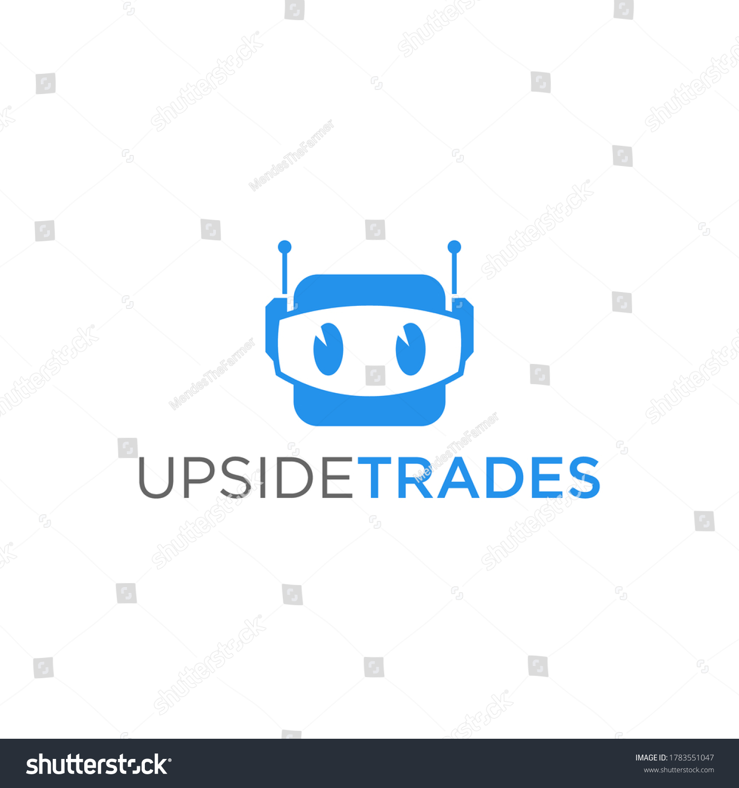 Robot Trade Logo Simple Clean Stock Vector (Royalty Free) 1783551047 ...