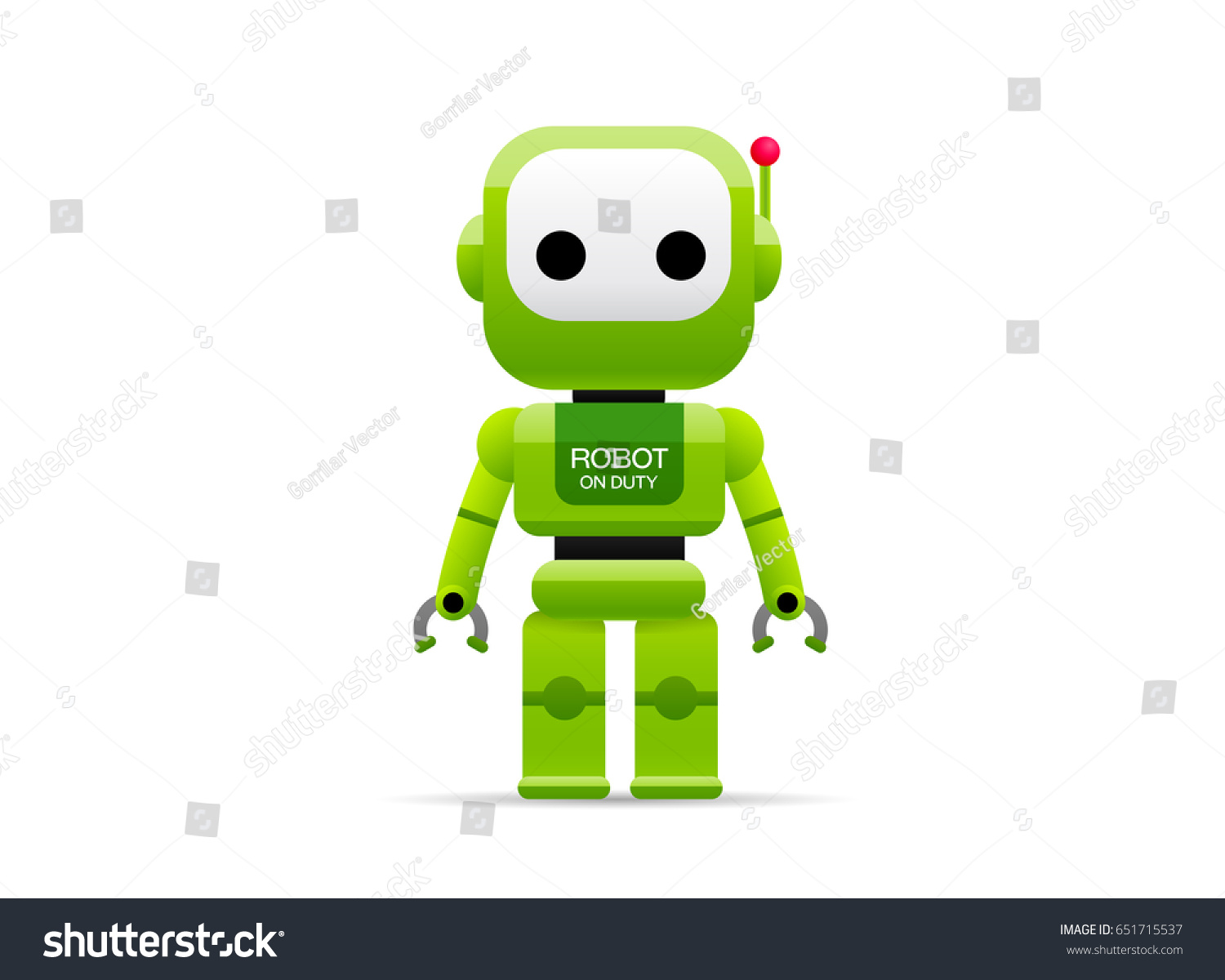 Vektor Stok Robot Vector Illustration Cartoon Style (Tanpa Royalti ...
