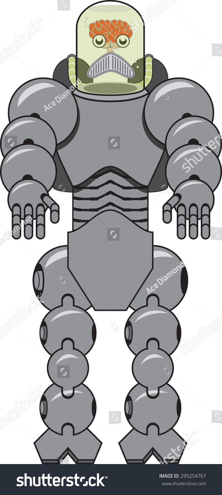 Robot Brain Jar เวกเตอร์สต็อก ปลอดค่าลิขสิทธิ์ 295254767