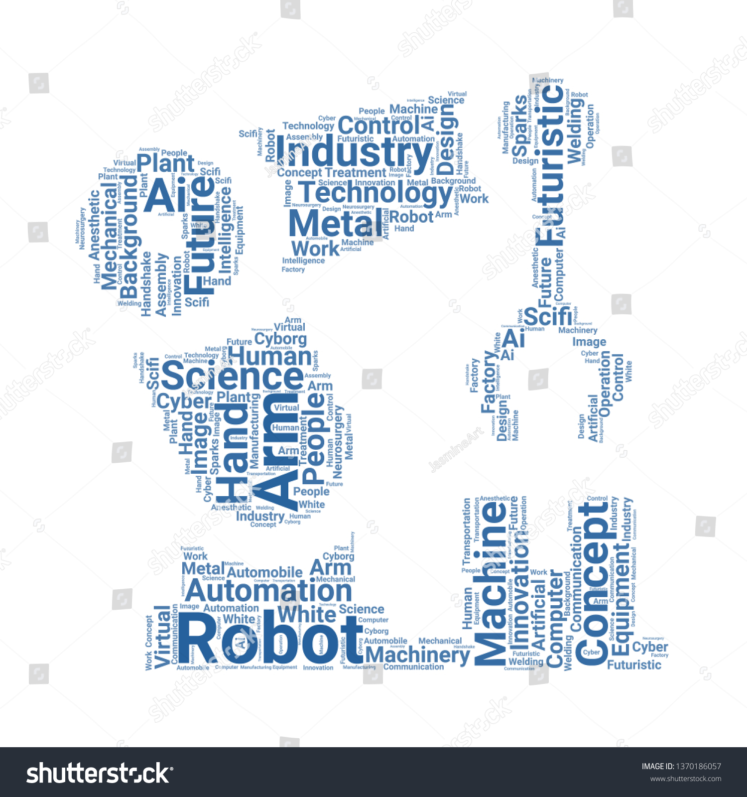 Robot Word Cloud Tag Cloud About Stock Vector (Royalty Free) 1370186057 ...
