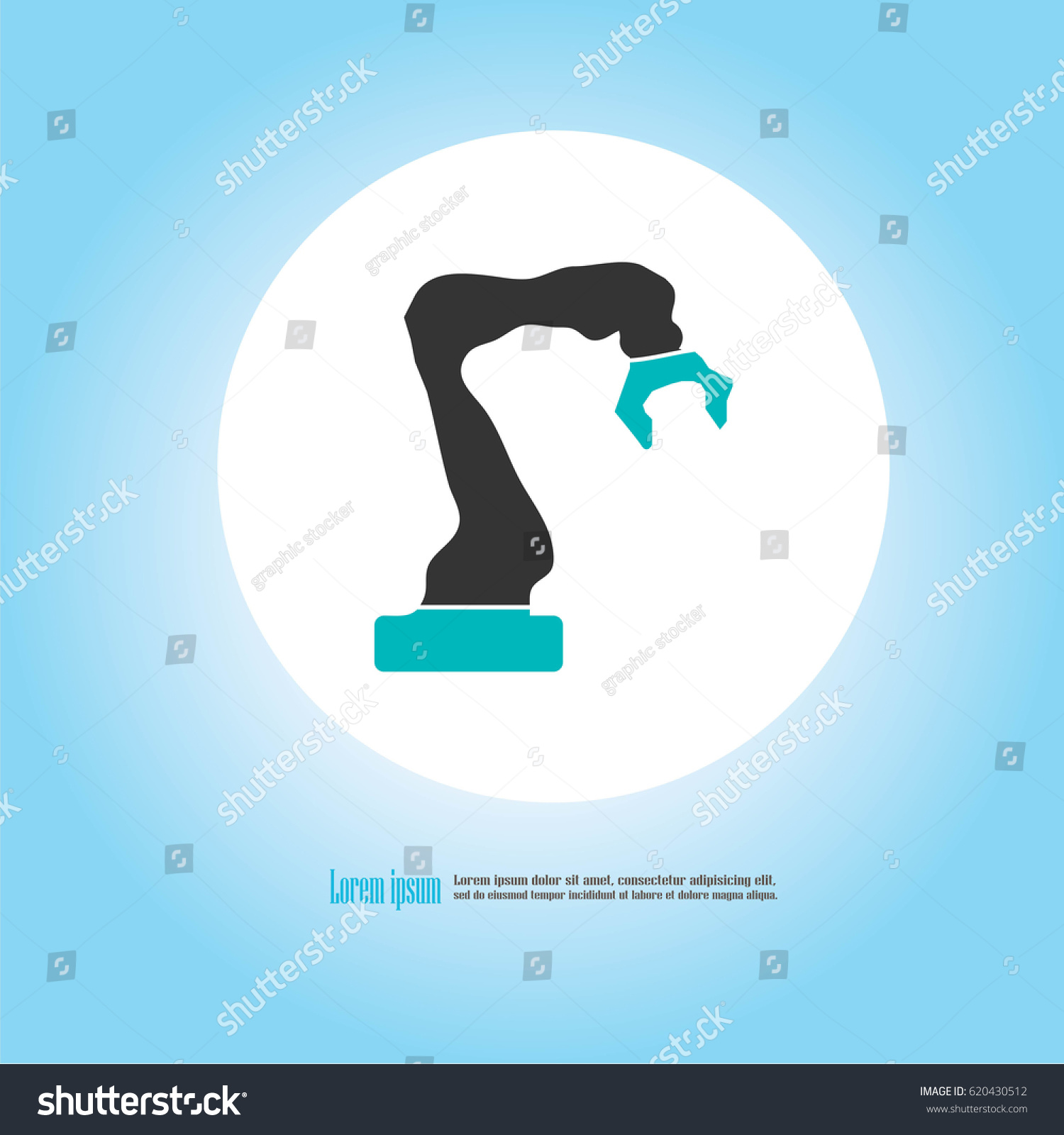 Robotic Armrobot Iconvector Illustration Stock Vector (Royalty Free ...