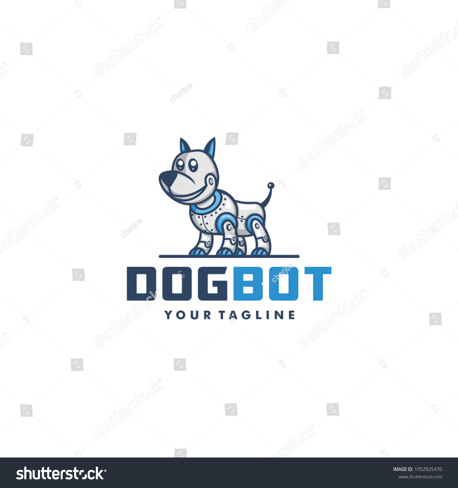 Robotic Dog Vector Illustration Stock Vector (Royalty Free) 1052925470