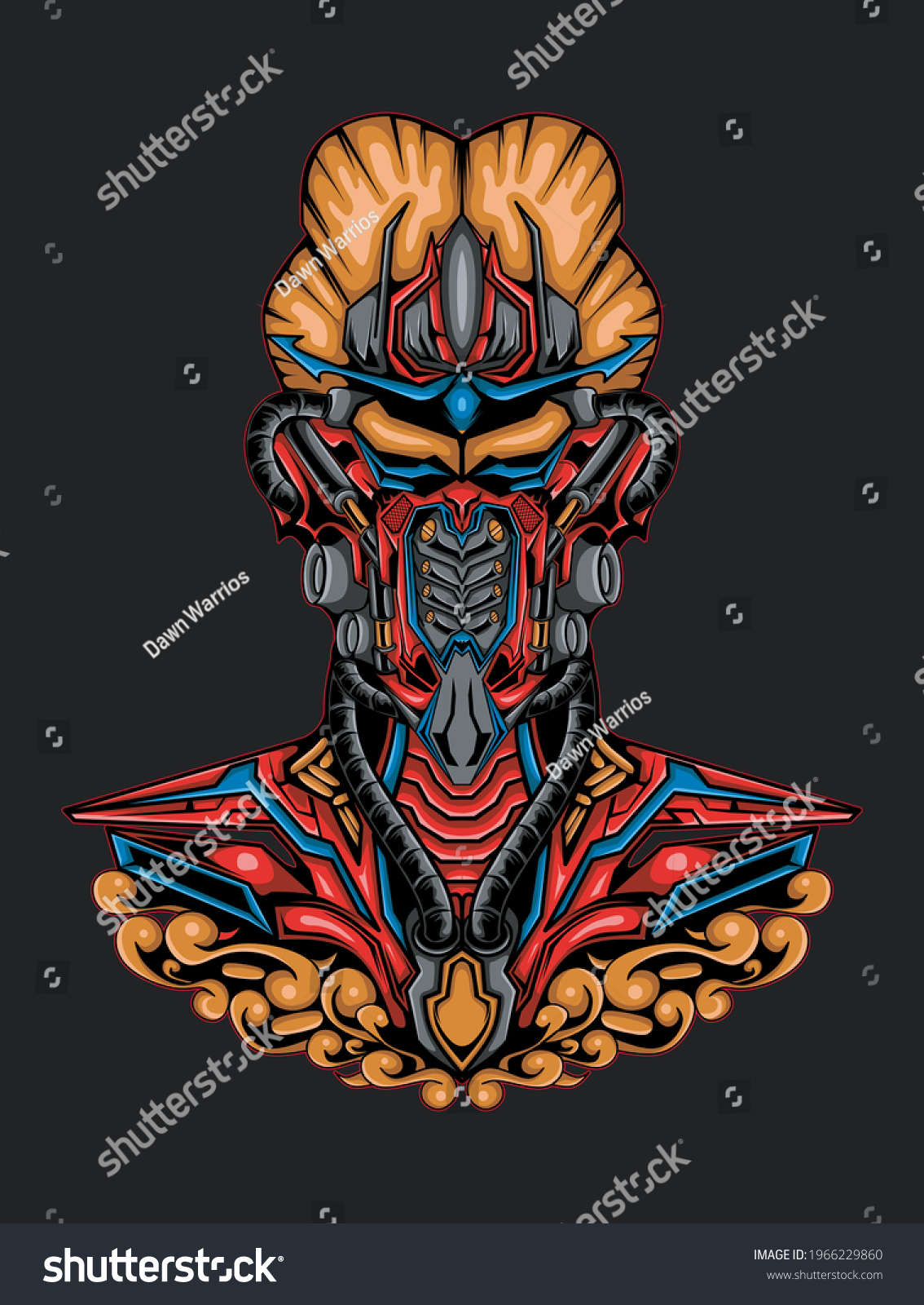 Robotic Vector Graphic Artwork Perect Robotic Stock Vector (Royalty ...