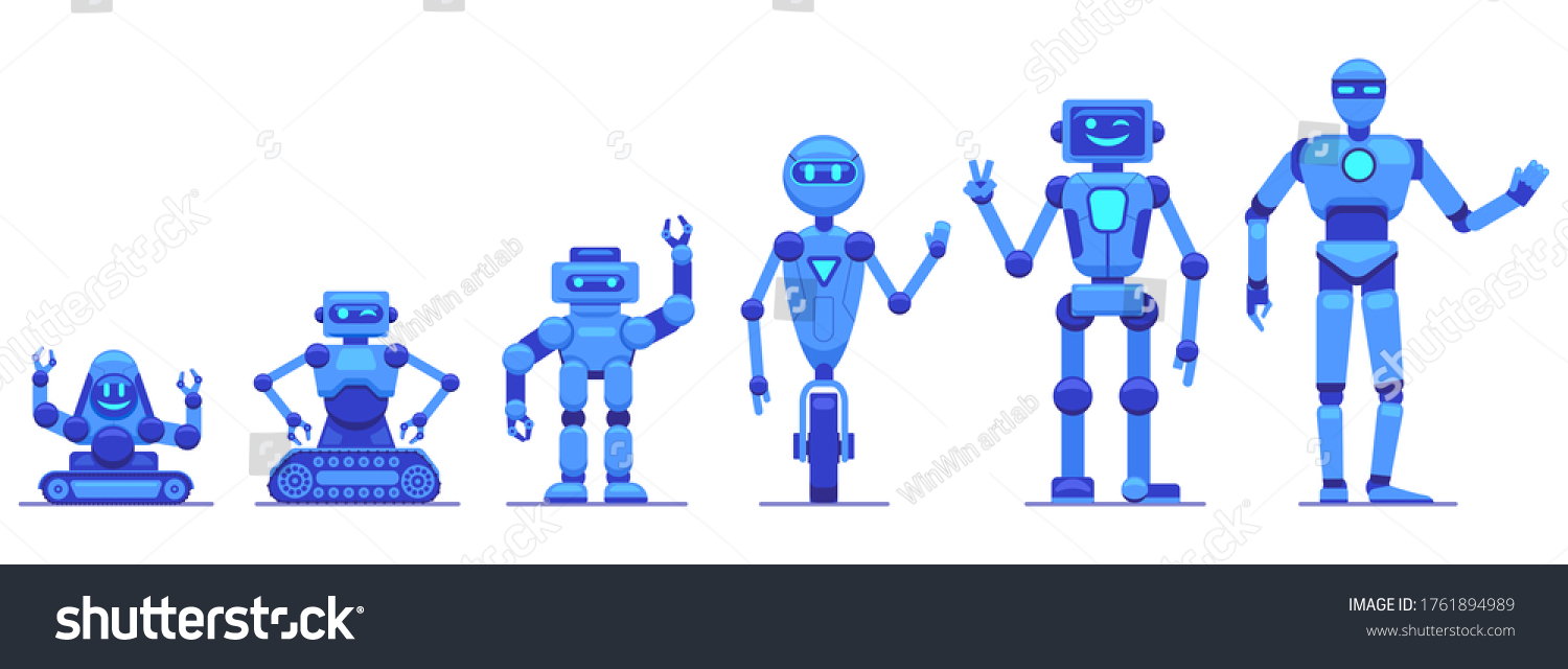 Robots Evolution Robotics Technology Progress Futuristic Stock Vector ... Robots Evolution Robotics Technology Progress Futuristic Stock Vector ...