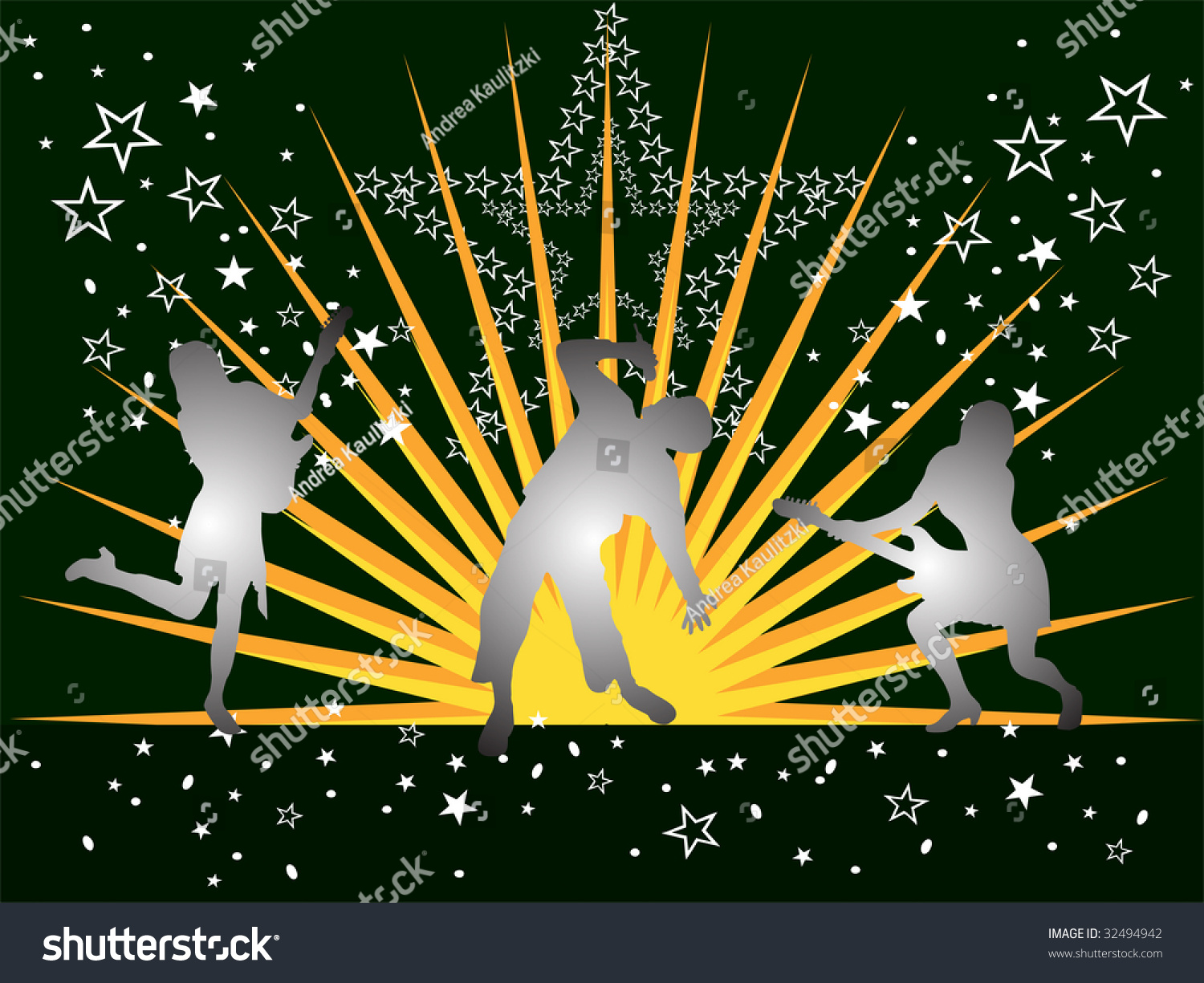 Rock Band Vector Stock Vector (Royalty Free) 32494942 | Shutterstock