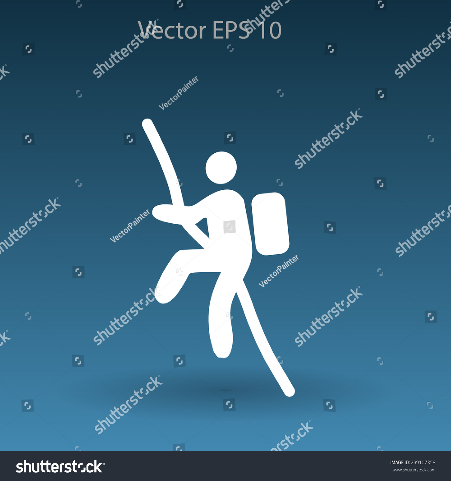 Rock Climber Vector Illustration: vector de stock (libre de regalías ...