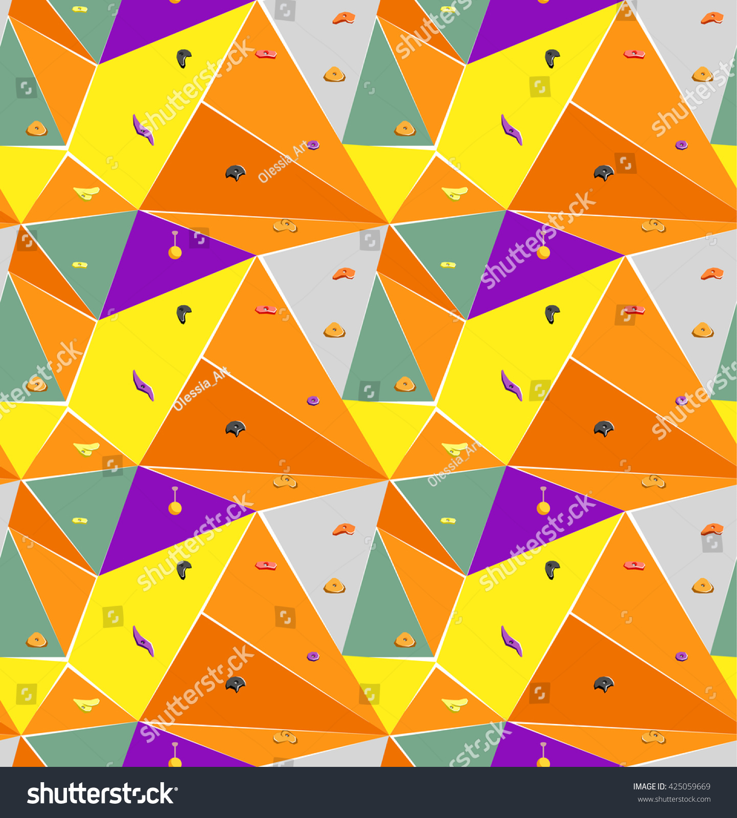 Rock Climbing Training Wall Seamless Pattern: vector de stock (libre de ...