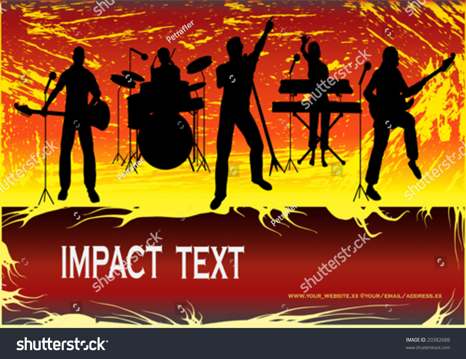 Rock Group Poster Stock Vector (Royalty Free) 20382688 | Shutterstock
