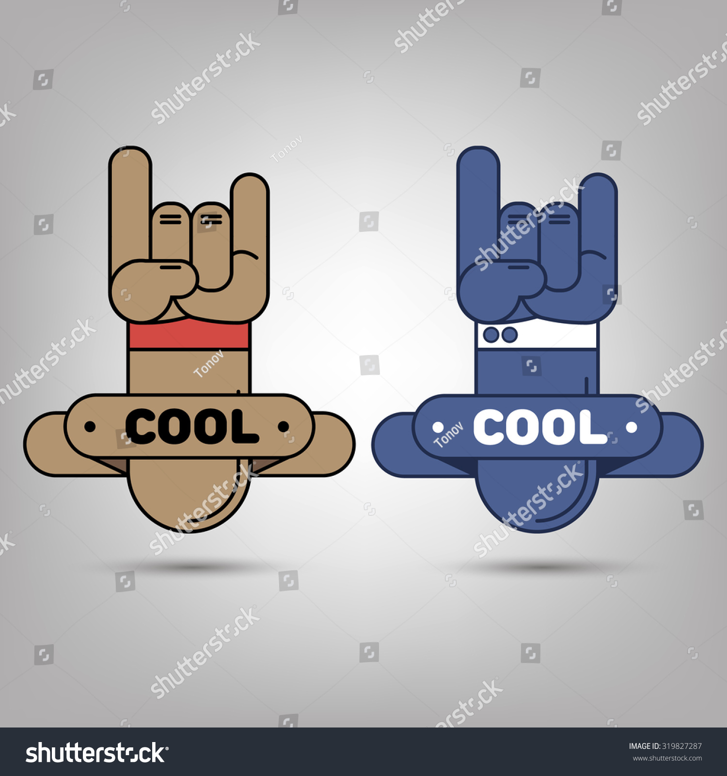 Rock Hand Symbol Stock Vector (Royalty Free) 319827287 | Shutterstock