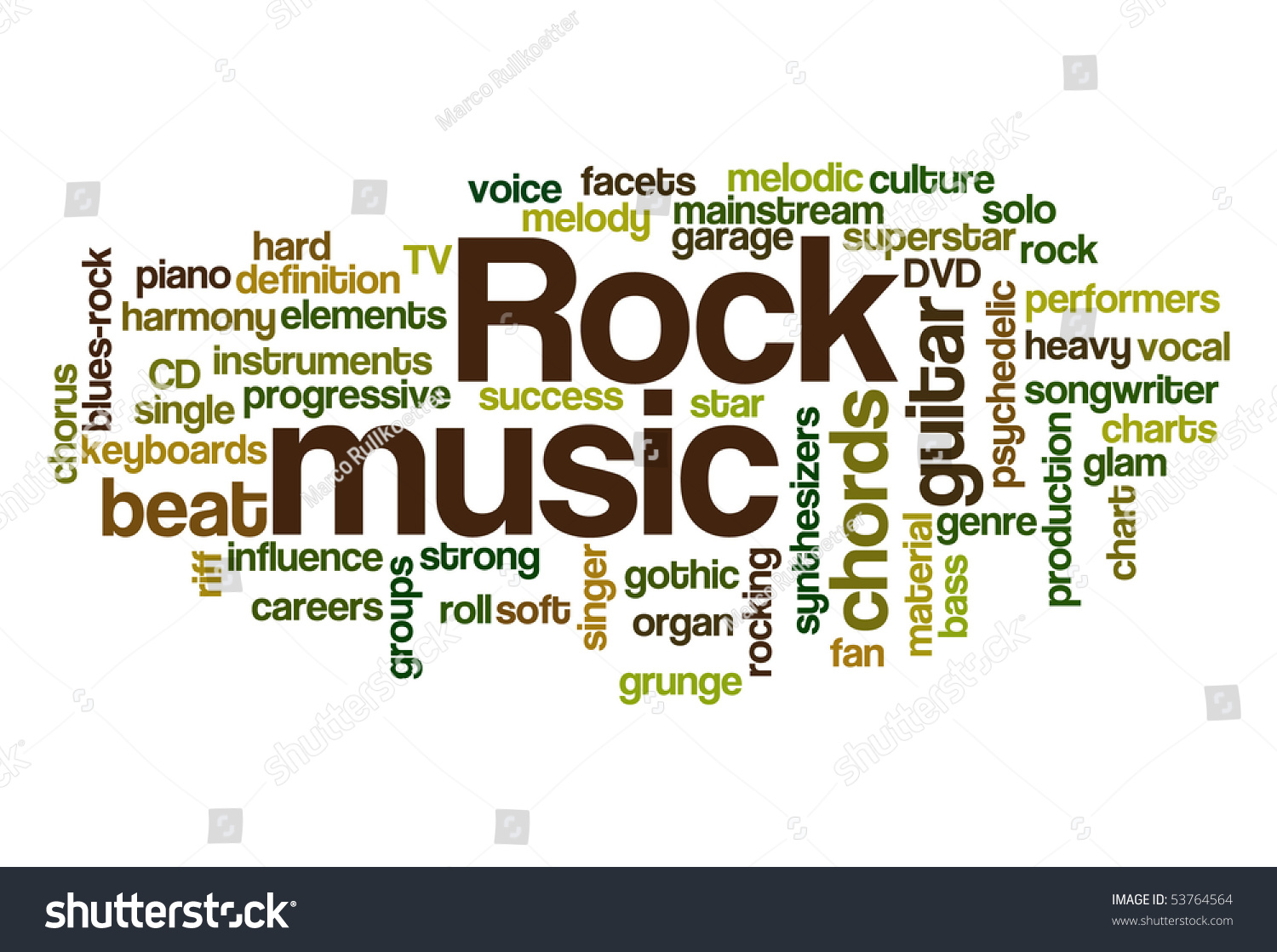 Rock Music - Word Cloud Stock Vector Illustration 53764564 : Shutterstock