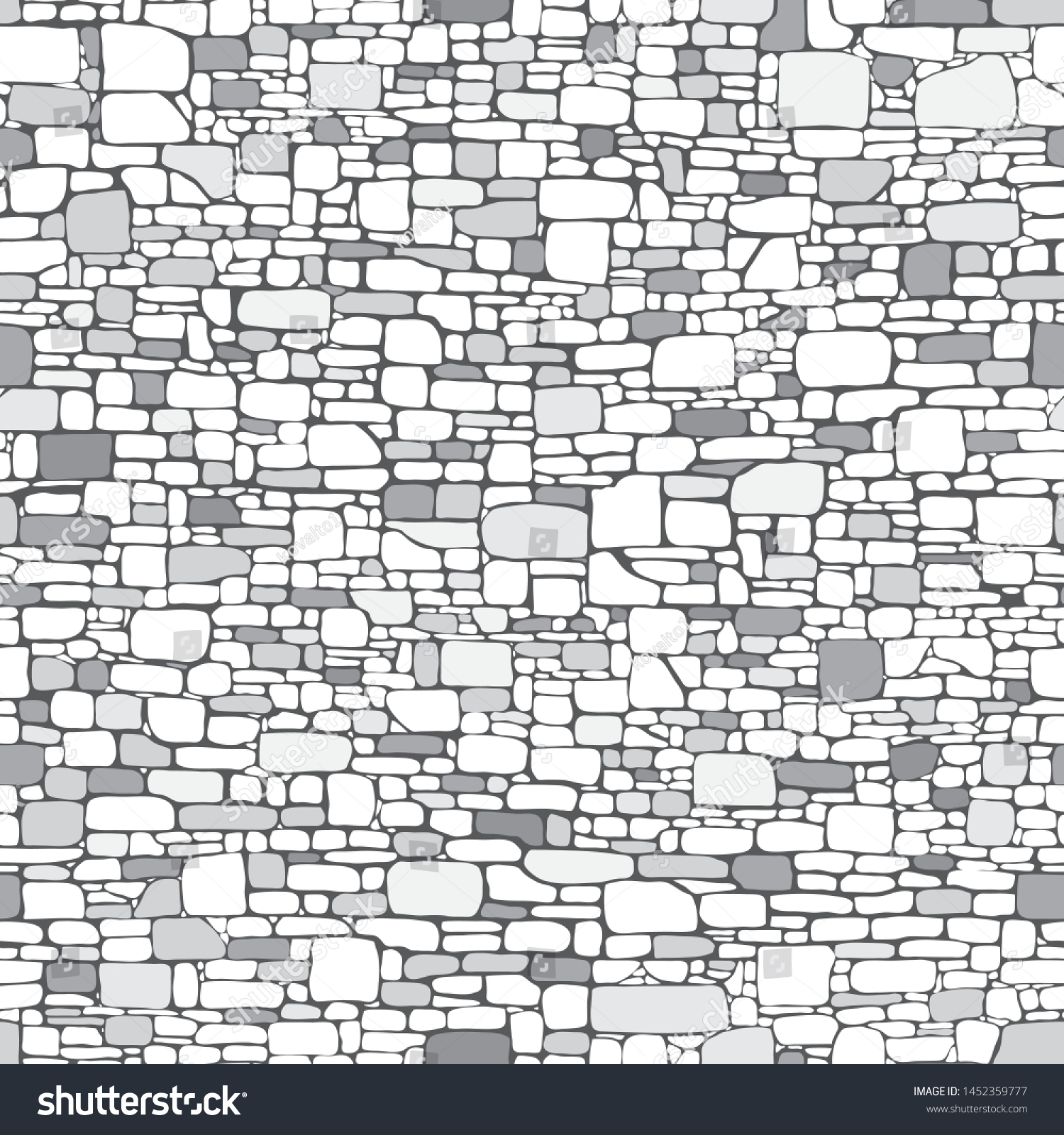 Rock Stone Wall Background Seamless Pattern Stock Vector (Royalty Free ...