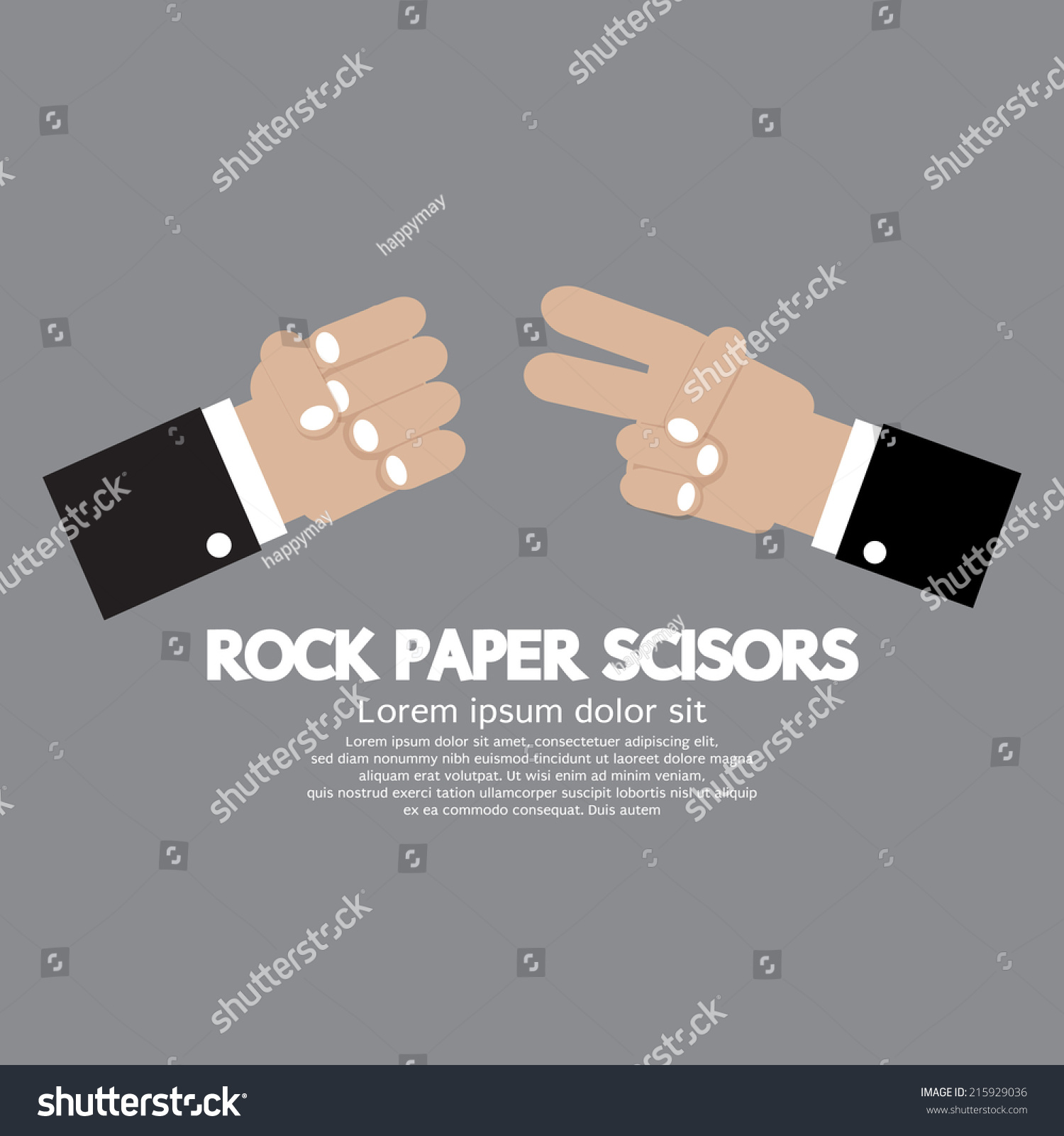 Vektor Stok Rock Paper Scissors Hand Game Vector (Tanpa Royalti ...