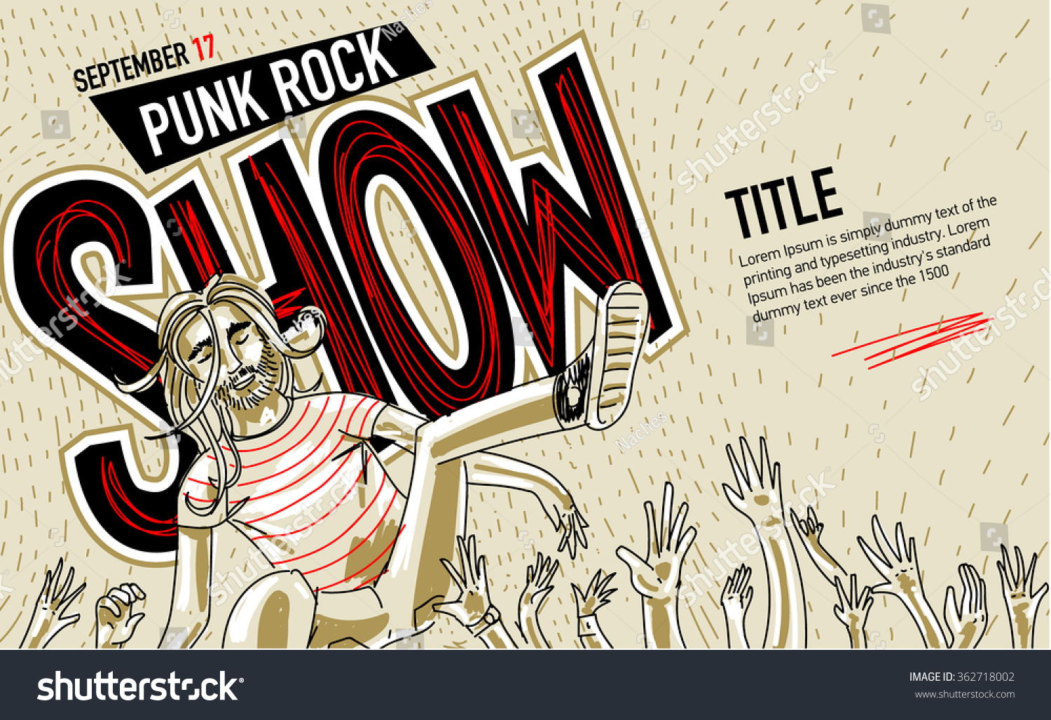 Rock Show Poster Stock Vector (Royalty Free) 362718002 | Shutterstock