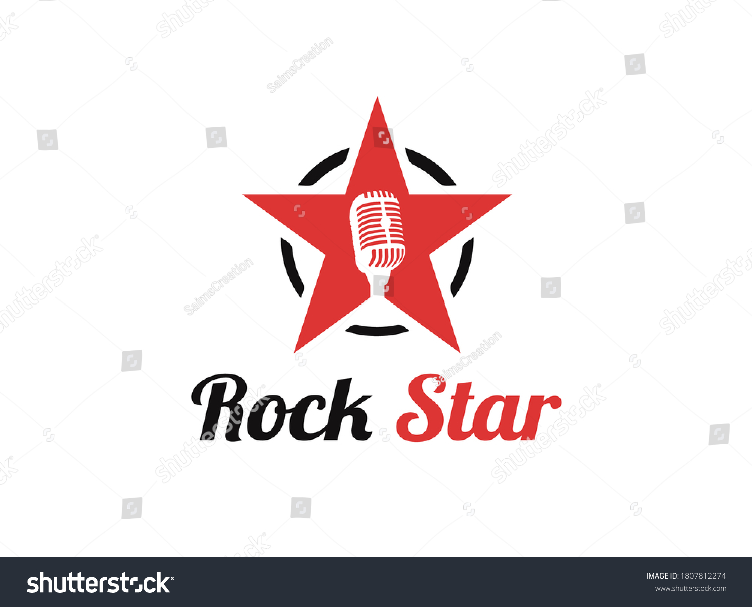 Rock Star Vector Logo Simple Creative Stock Vector (Royalty Free ...