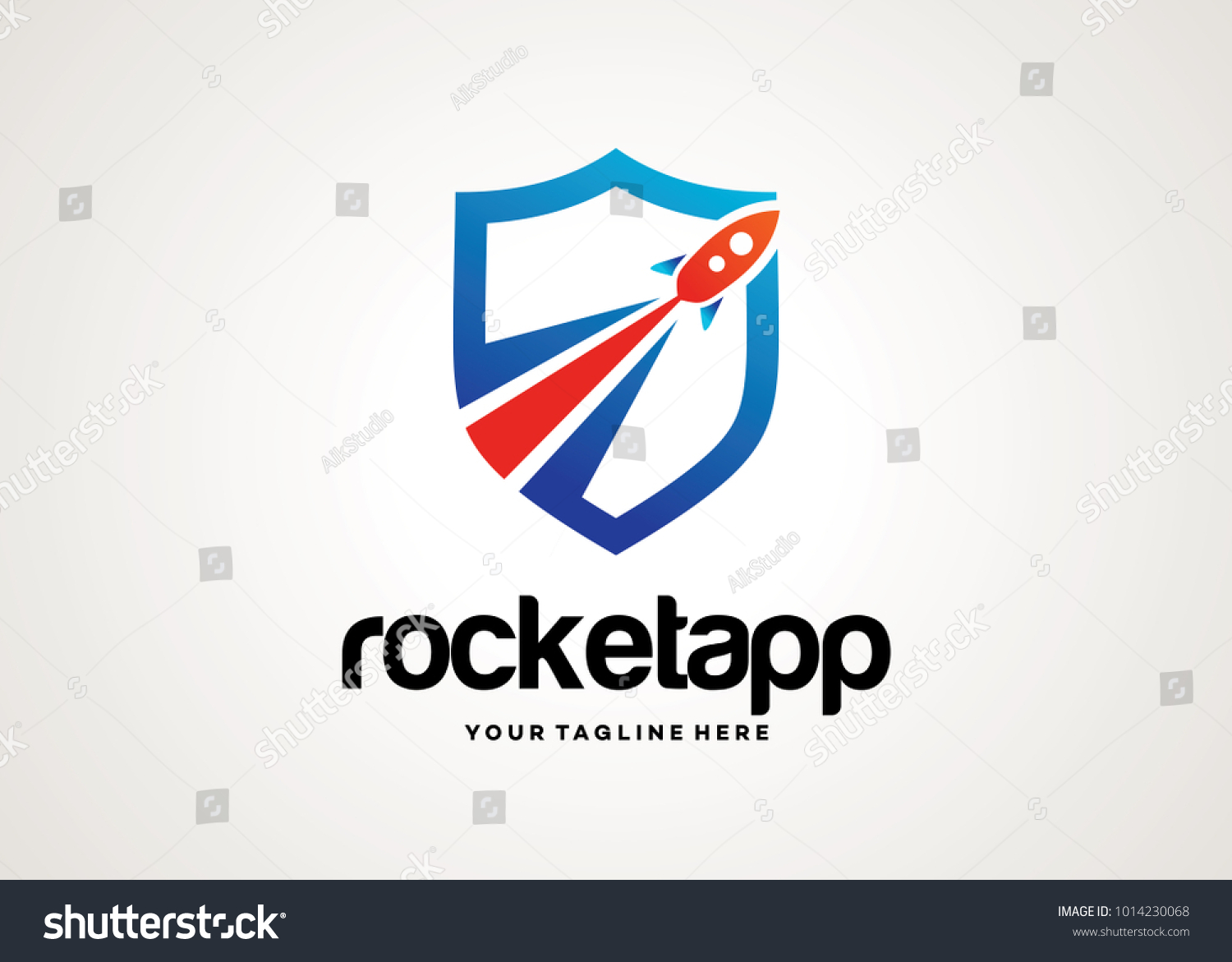 Rocket App Logo Template Design Vector Stock Vector (Royalty Free ...