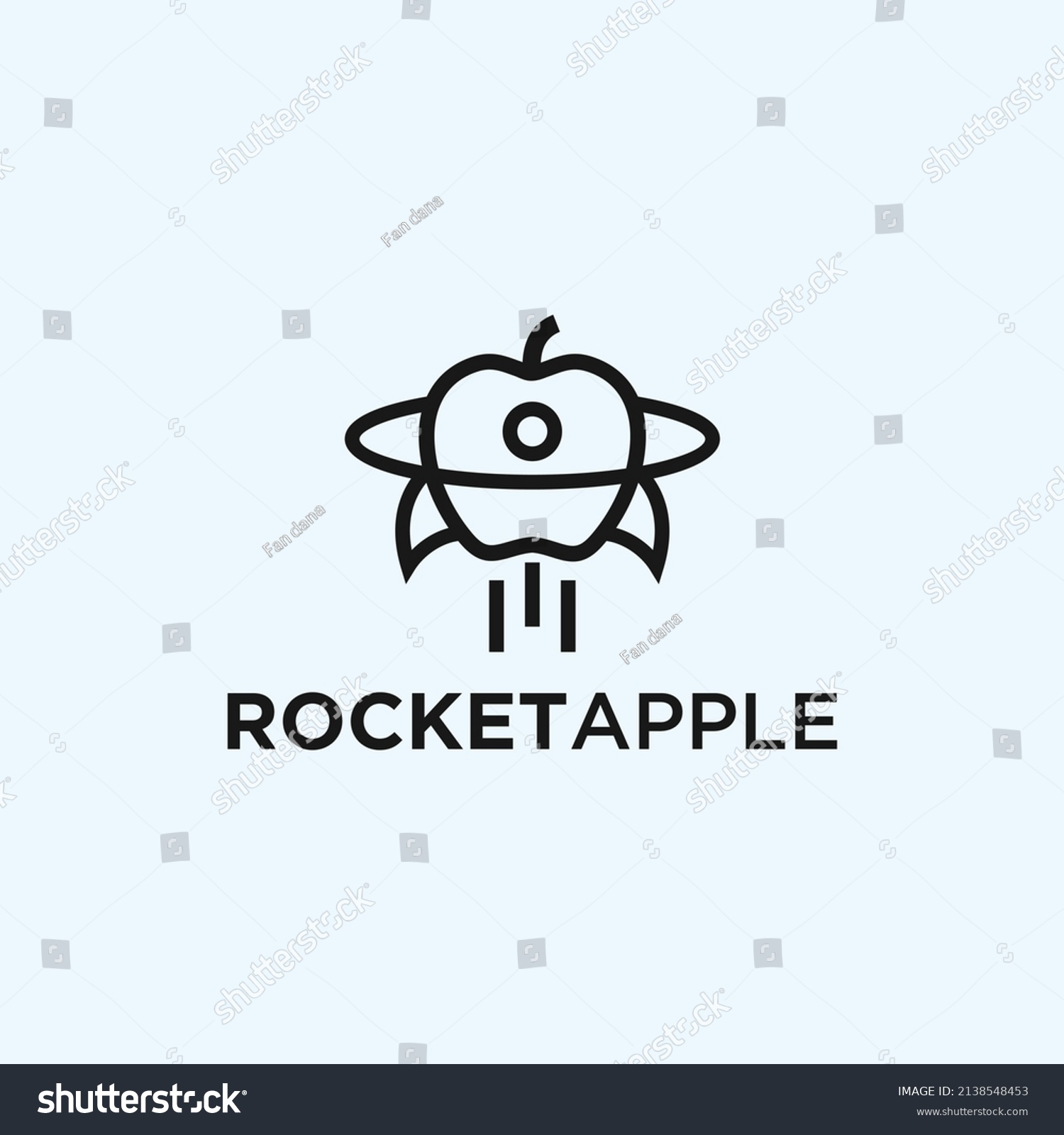 Rocket Apple Logo Space Logo Stock Vector (Royalty Free) 2138548453 ...