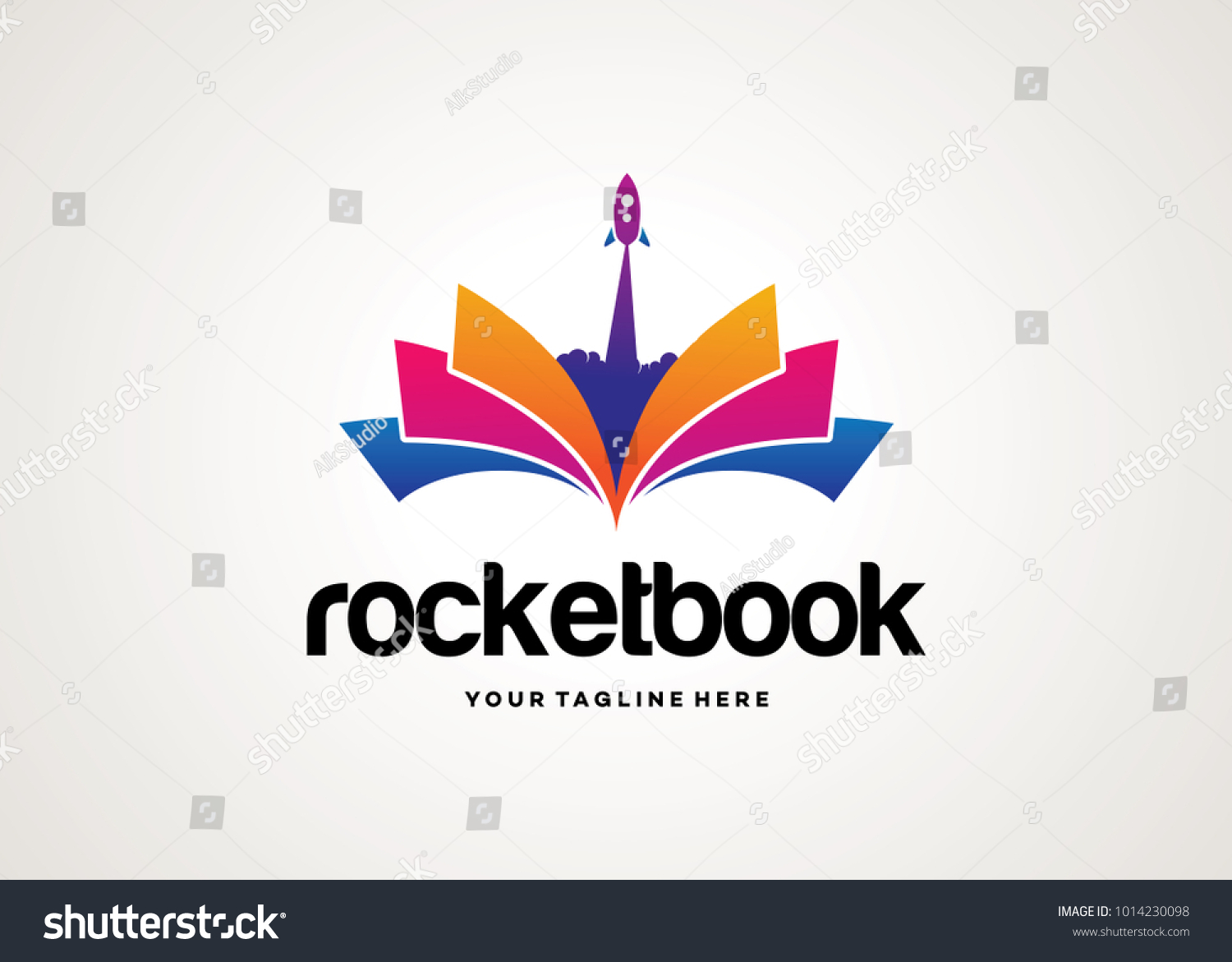 Rocket Book Logo Template Design Vector Stock Vector (Royalty Free ...