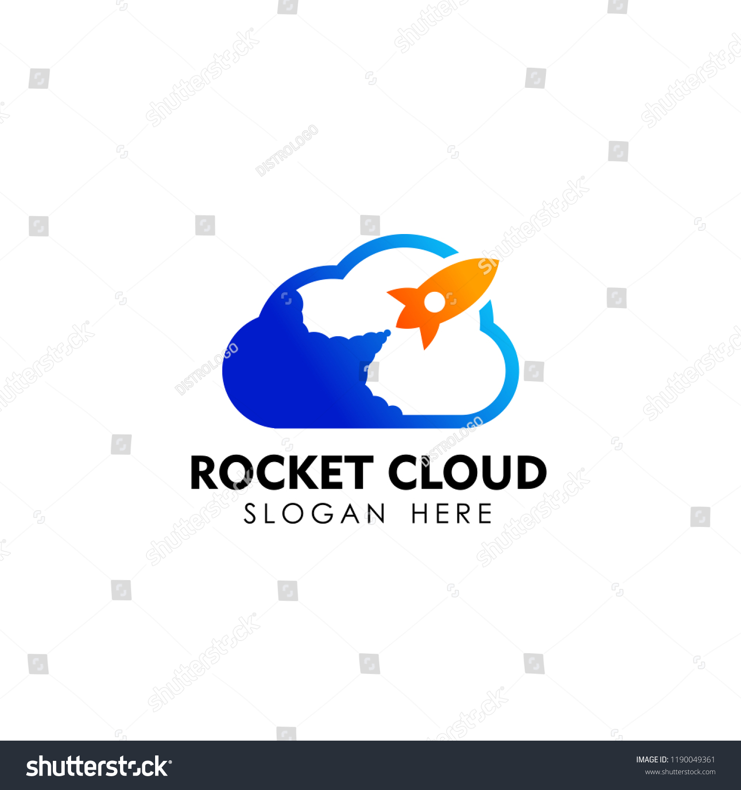 Rocket Cloud Logo Design Template Cloud Stock Vector (Royalty Free) 1190049361 | Shutterstock