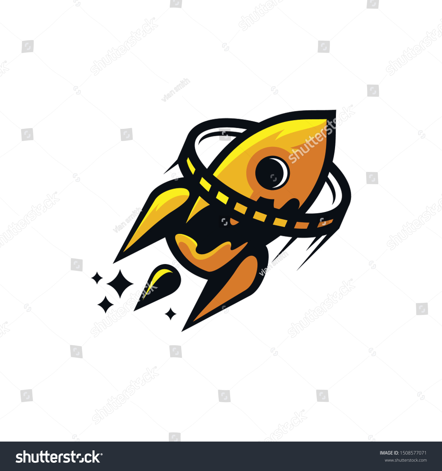 Rocket Film Logo Vector File Stock Vector (Royalty Free) 1508577071