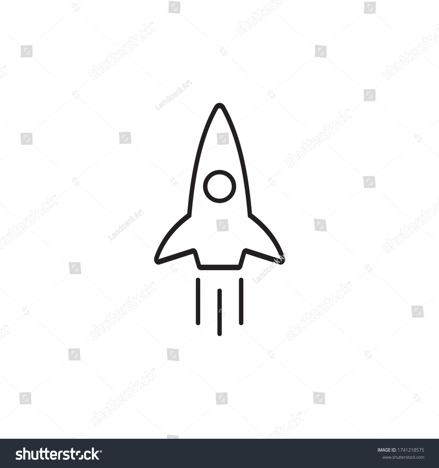 Rocket Icon Symbol Vector Illustration Stock Vector (Royalty Free ...