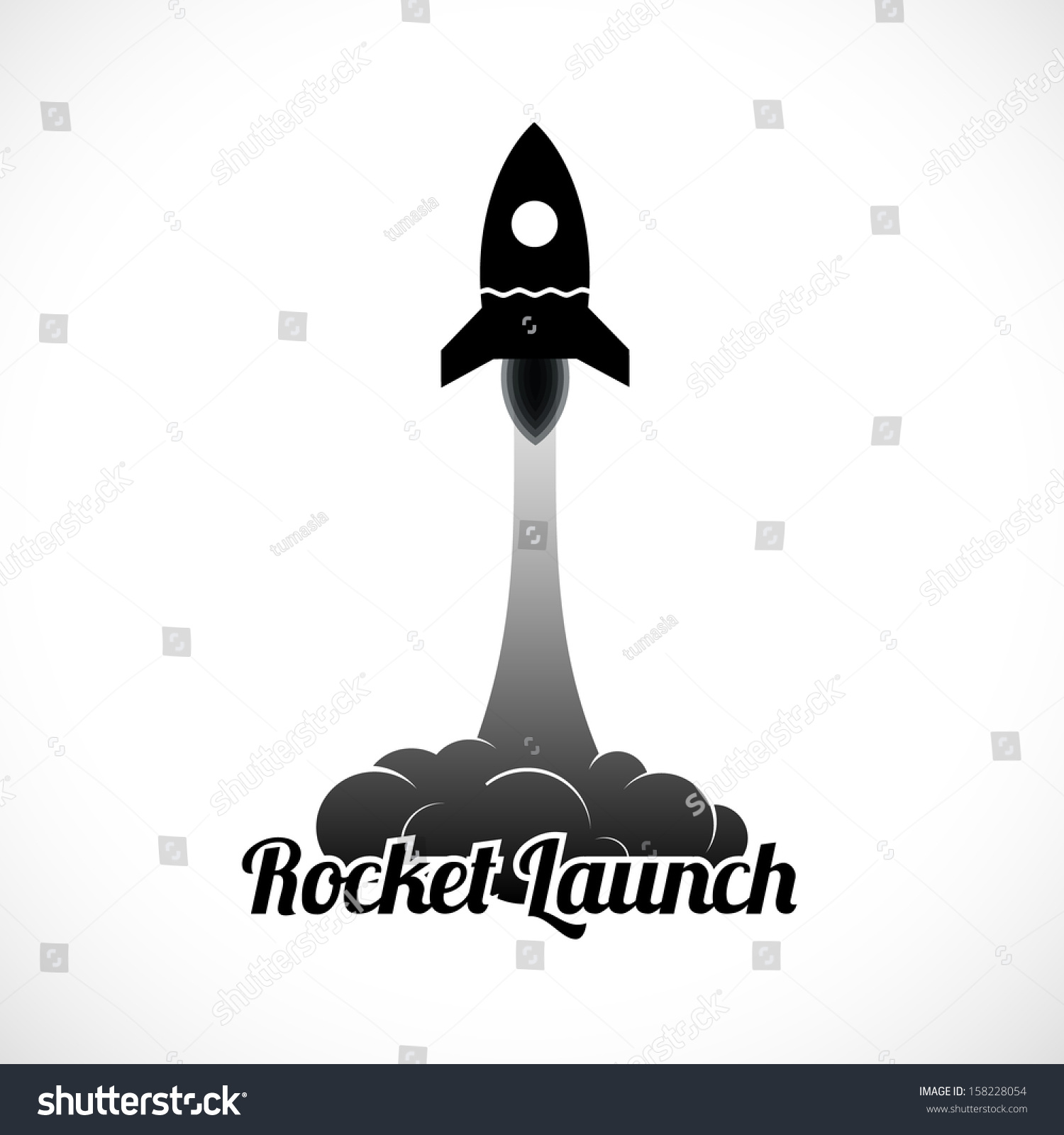 Rocket Launch Icon. Vector Illustration Eps 10 - 158228054 : Shutterstock