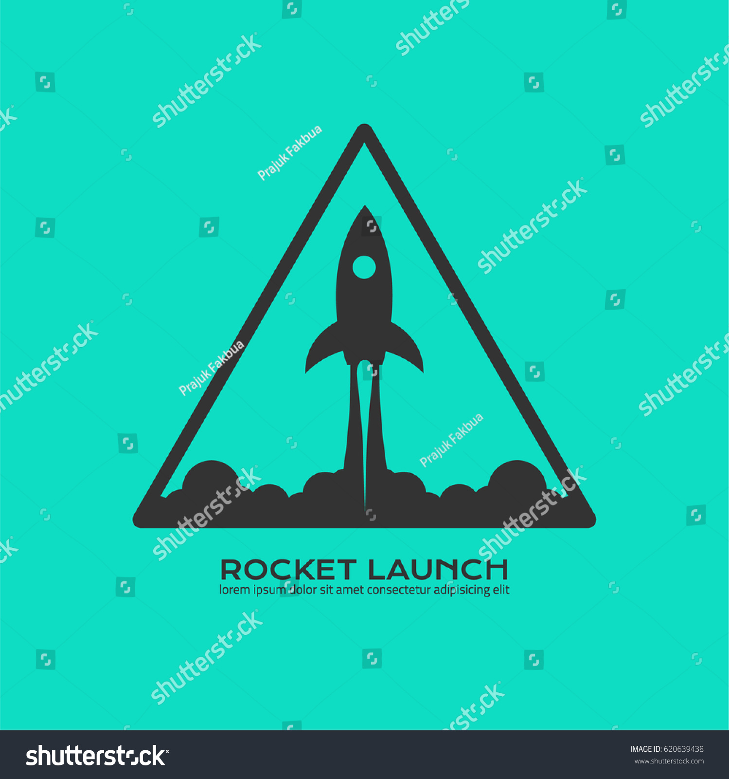 Rocket Launch Triangle Logo Vectors Illustration: เวกเตอร์สต็อก (ปลอด ...