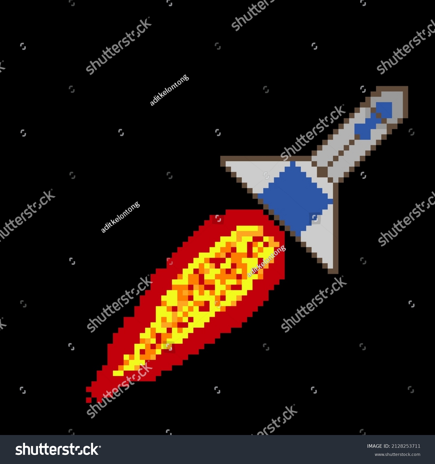 Rocket Launch Pixel Art Vector Illustration Stock Vector (Royalty Free ...
