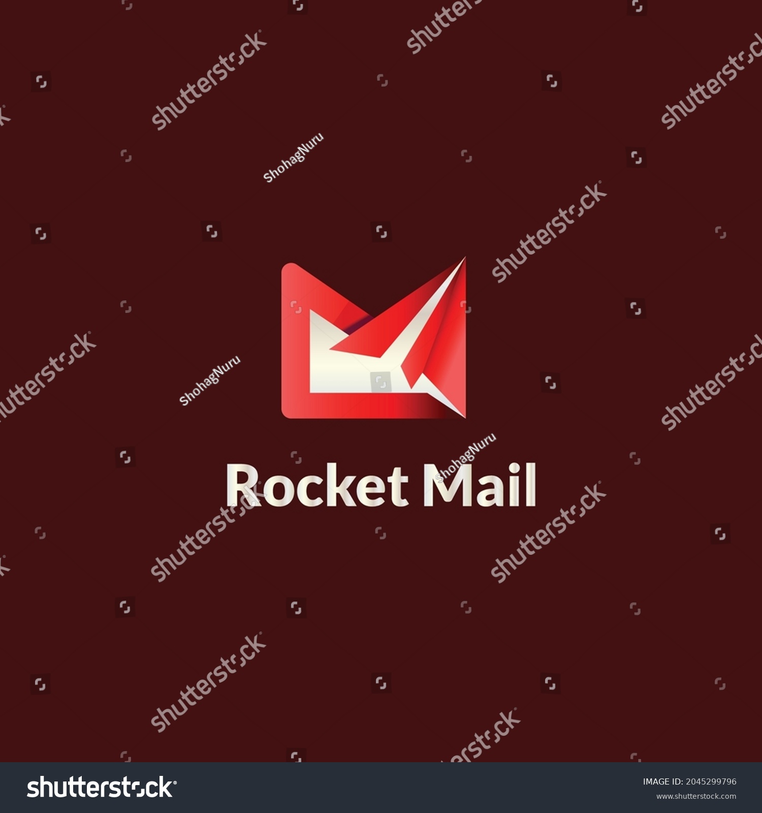 Rocket Mail Logo Icon Design Template Stock Vector (Royalty Free ...