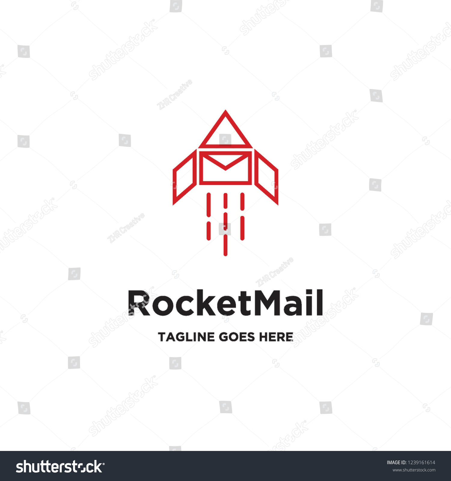 Rocket Mail Logo Icon Vector Stock Vector (Royalty Free) 1239161614 ...