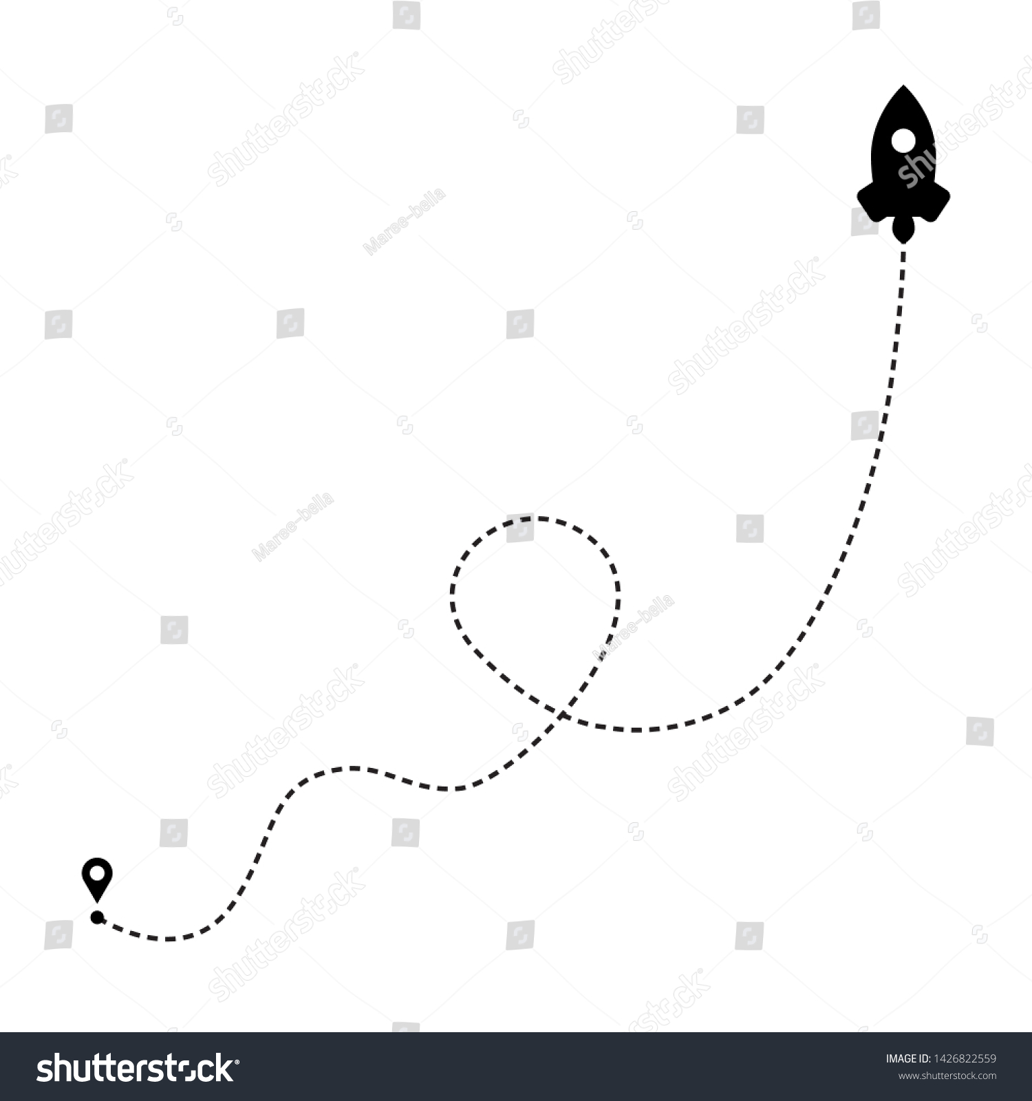 1,488 Rocket dot line Images, Stock Photos & Vectors | Shutterstock