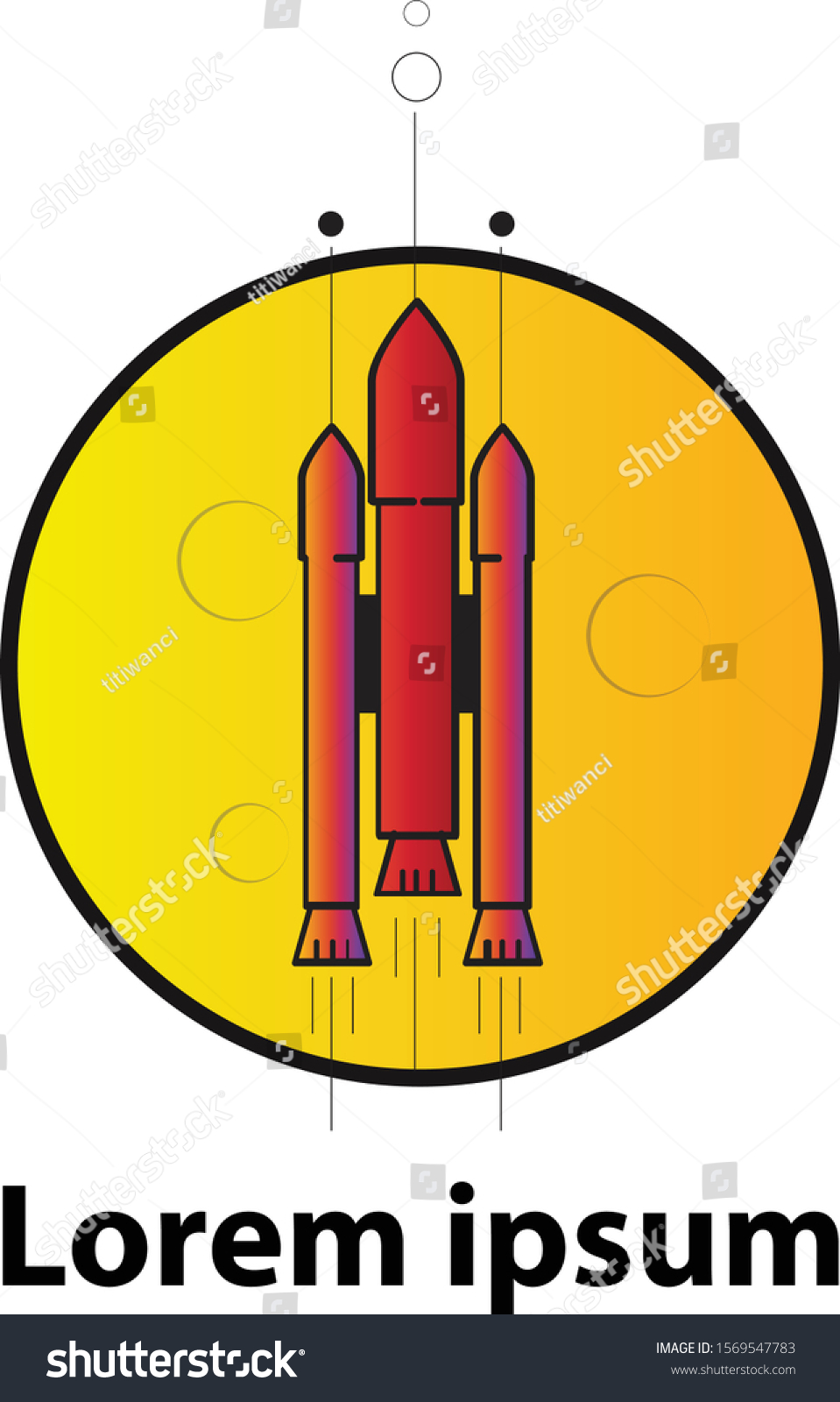 Rocket Ship Logo Vector Design Stock Vector (Royalty Free) 1569547783 ...