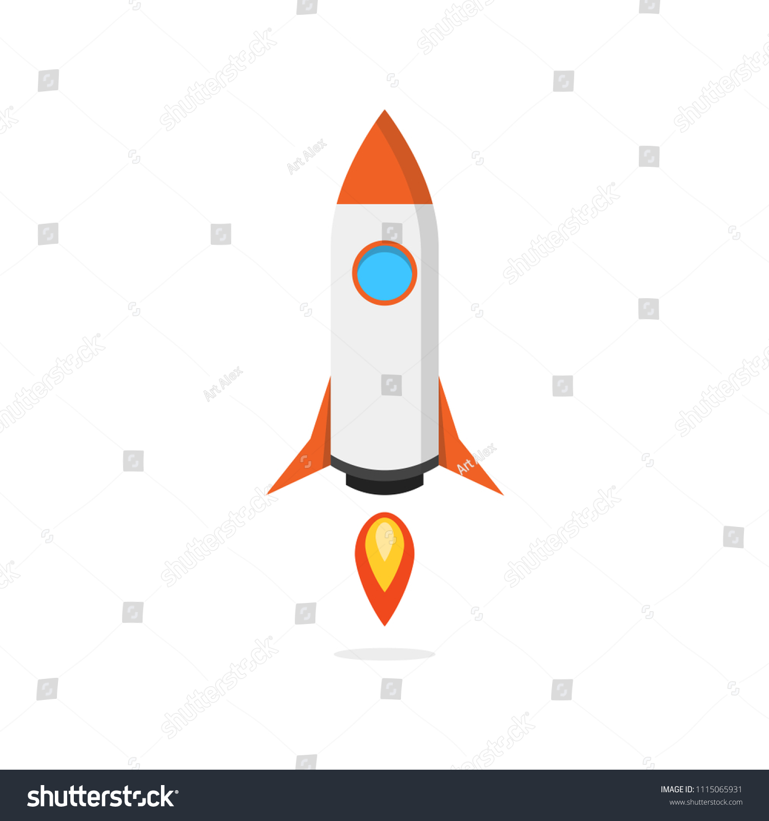 Rocket Space Ship Start Concept Vector Stock Vector (Royalty Free ...