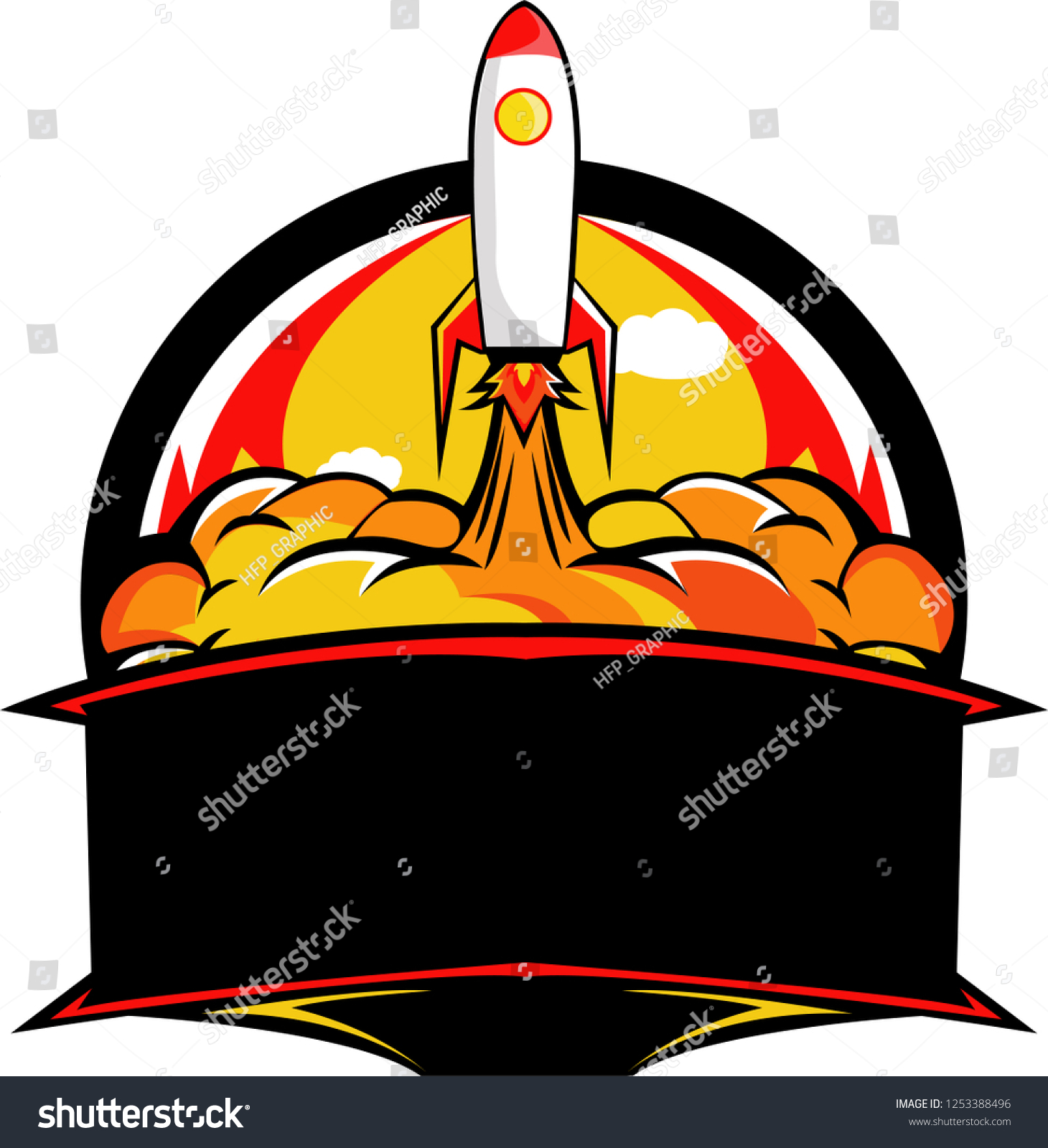 Rocket Sport Logo Vector Stock Vector (Royalty Free) 1253388496