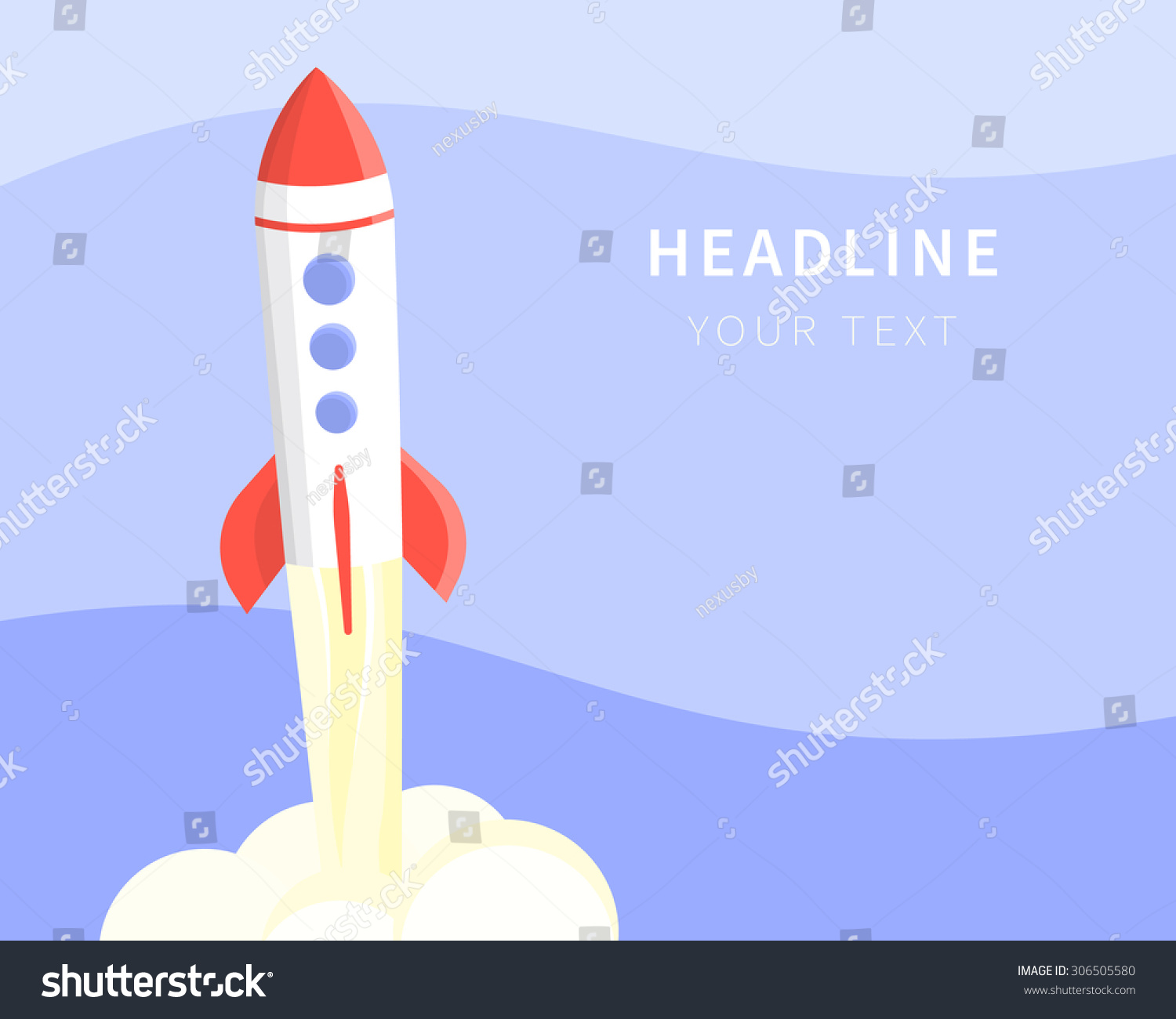 Rocket Startup Project Launch Concept Vector Stock Vector (Royalty Free ...