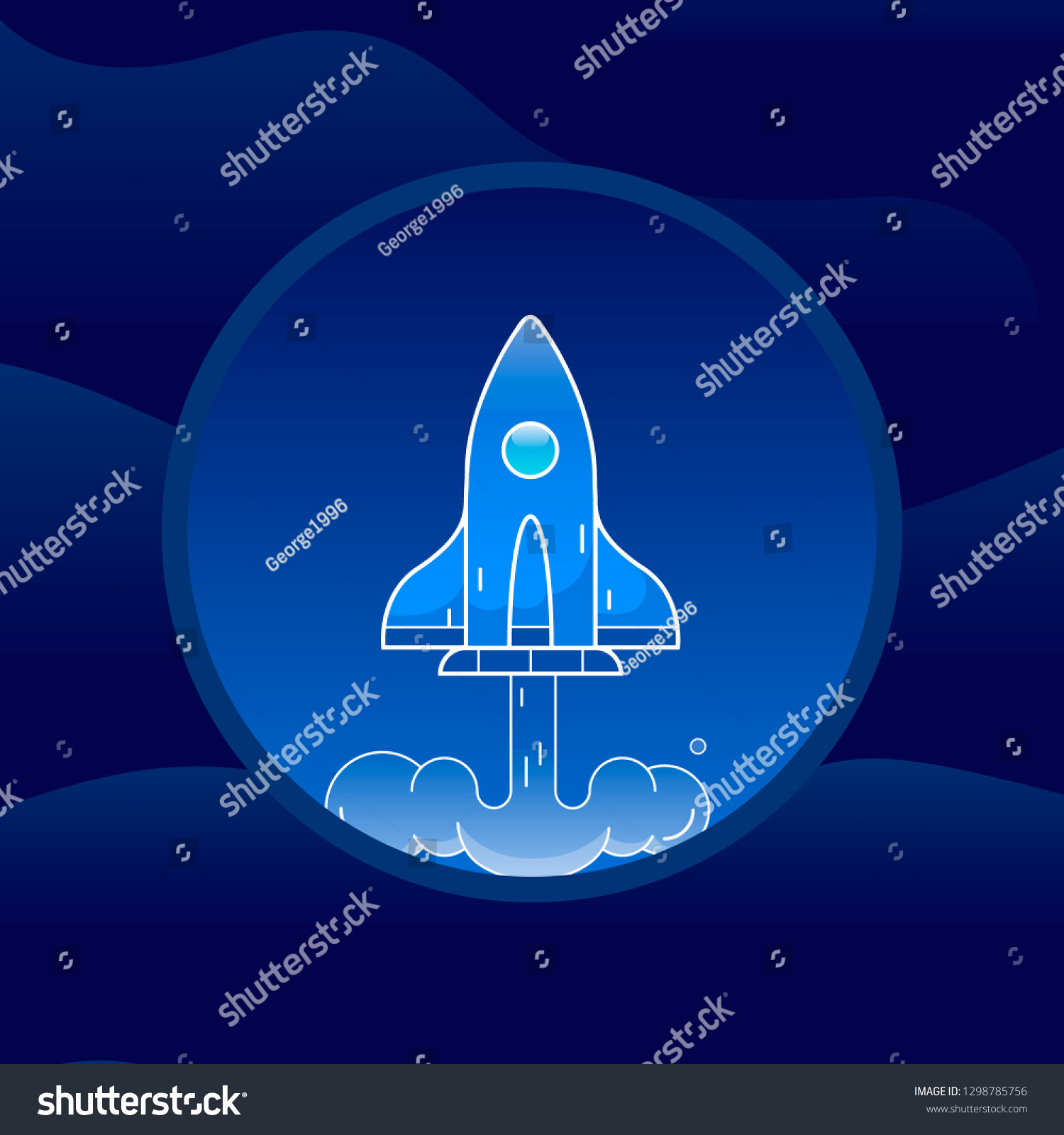 Rocket Temperature Icon Logo Stock Vector (Royalty Free) 1298785756 ...
