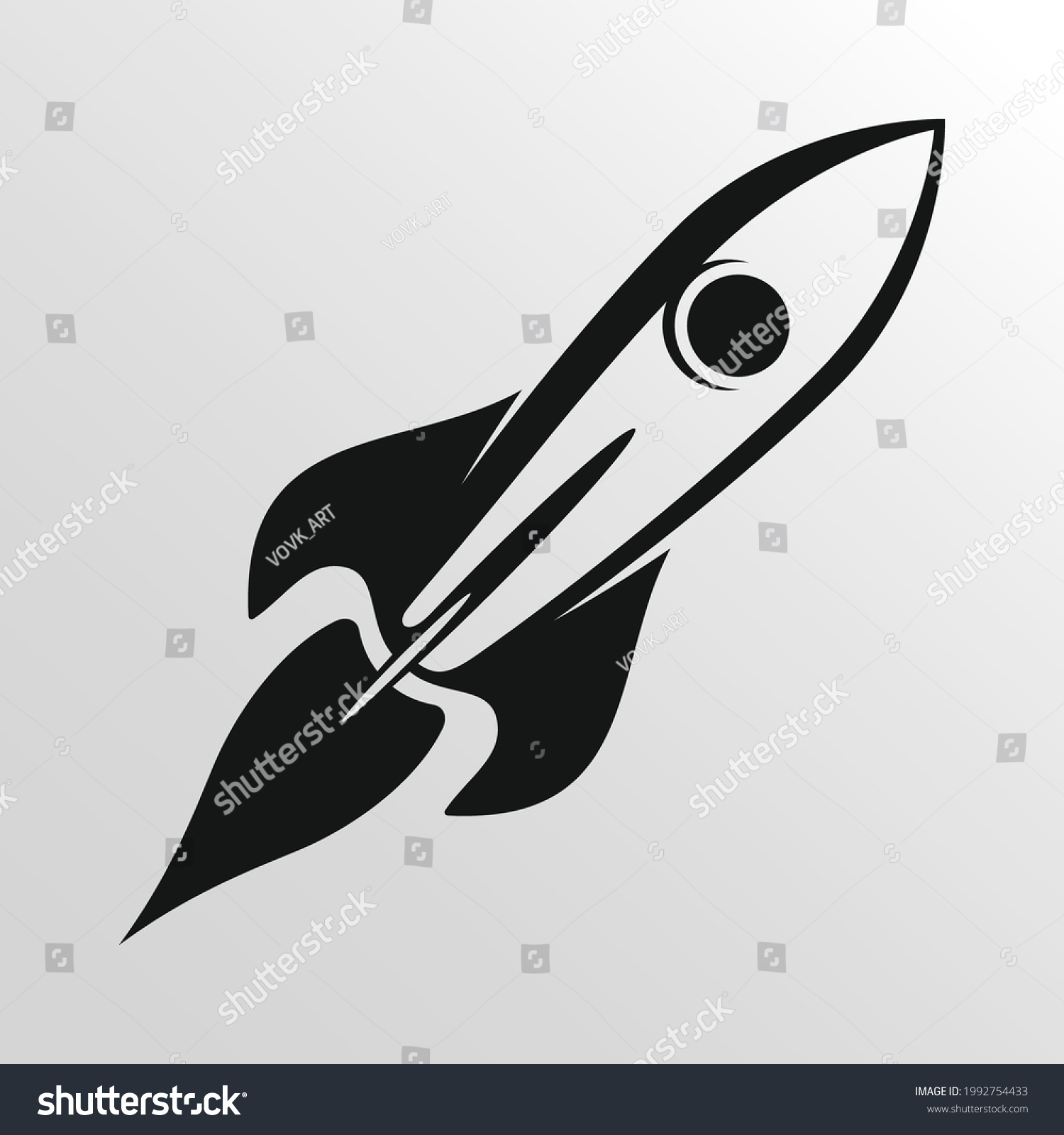 Rocket Vector Icon Cartoon Style Stock Vector (Royalty Free) 1992754433 ...