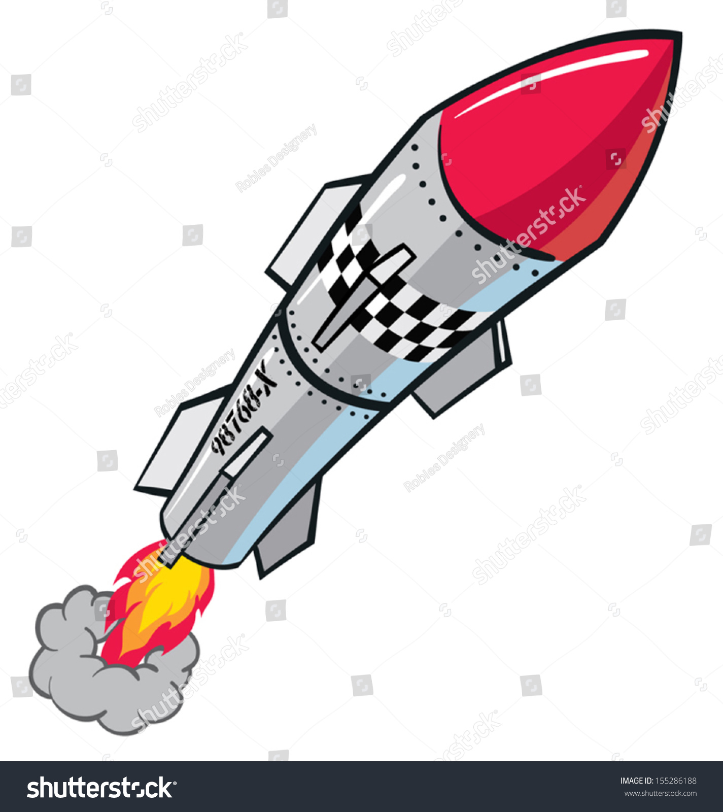 Rocket Warhead Projectile Missile Stock Vektor 155286188 - Shutterstock