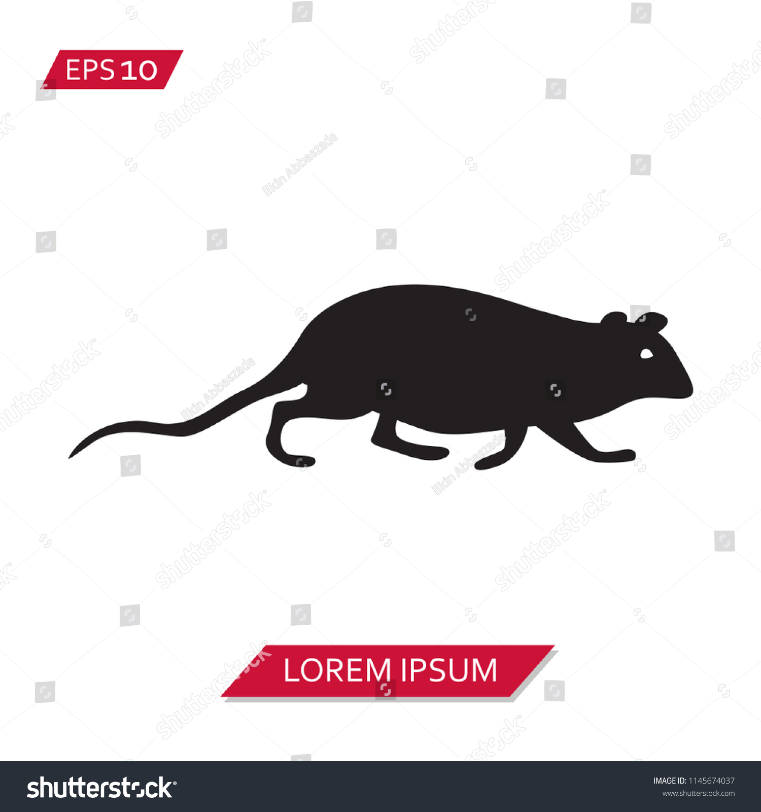 Rodent Vector Icon Symbol Stock Vector (Royalty Free) 1145674037