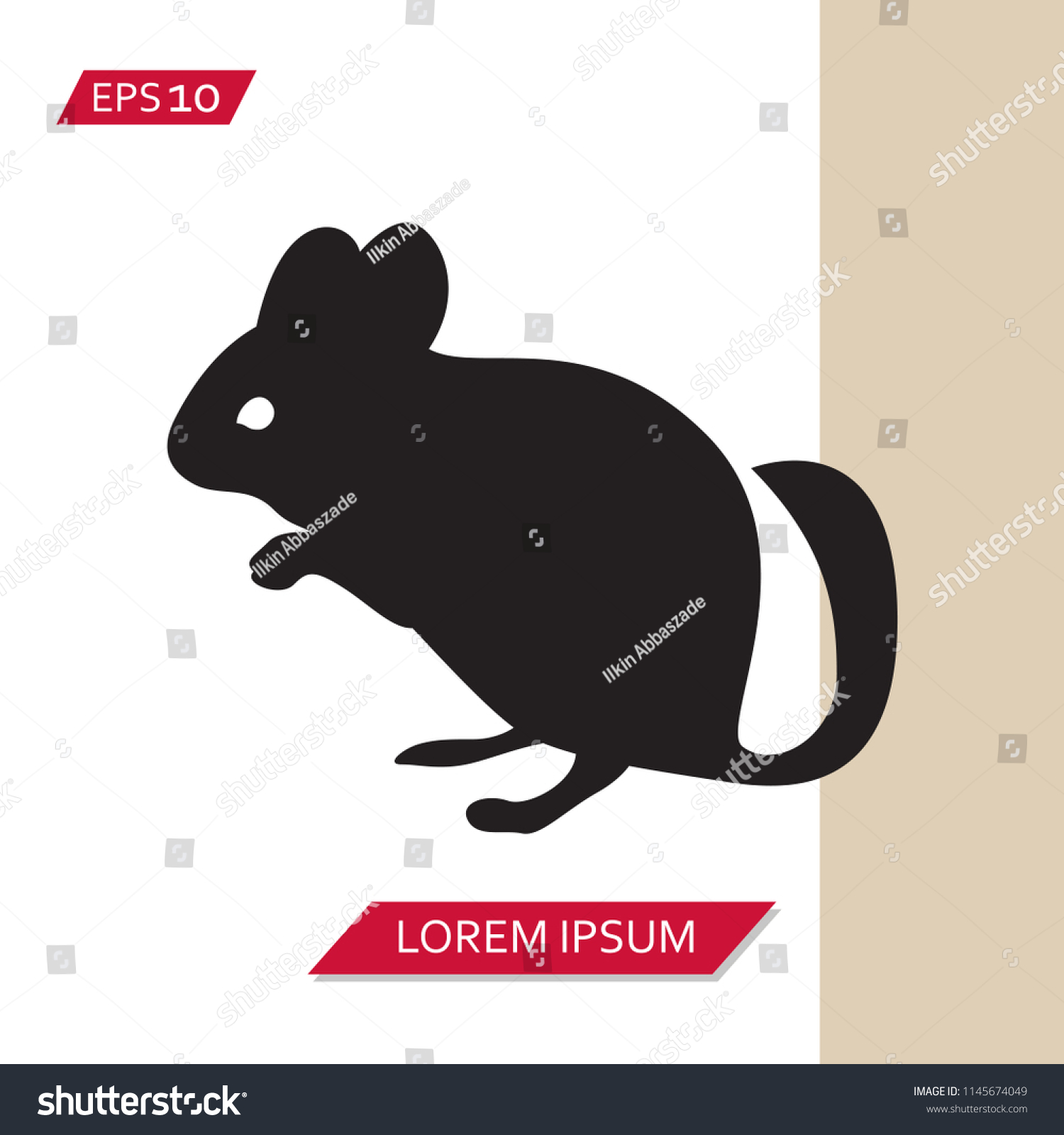 Rodent Vector Icon Symbol Stock Vector (Royalty Free) 1145674049