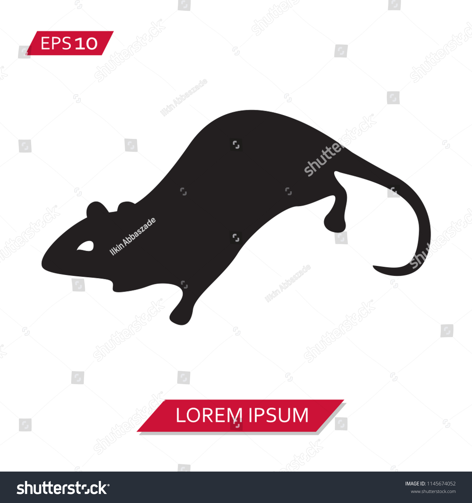 Rodent Vector Icon Symbol Stock Vector (Royalty Free) 1145674052 ...