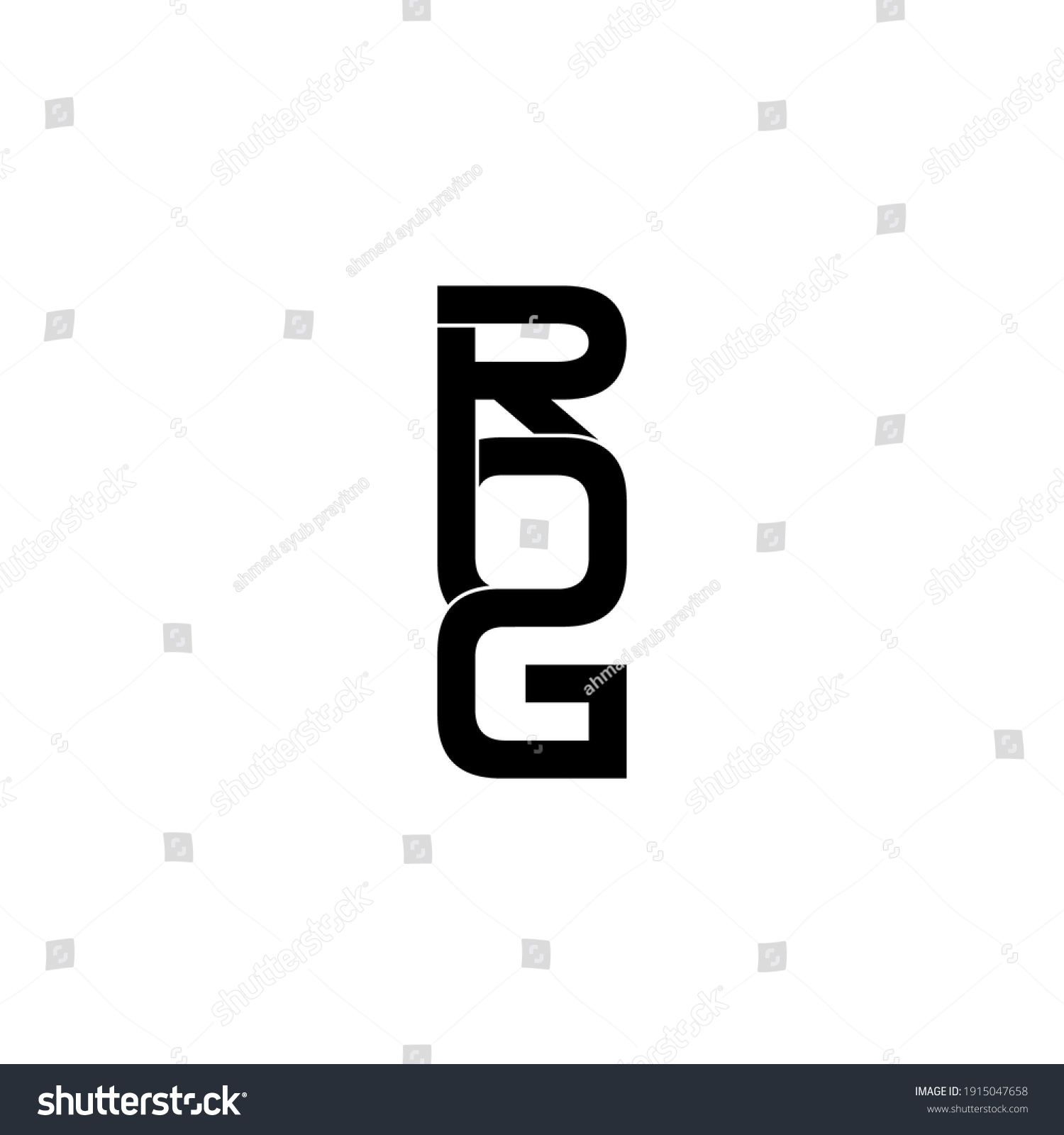 Rog Letter Original Monogram Logo Design Stock Vector (Royalty Free ...