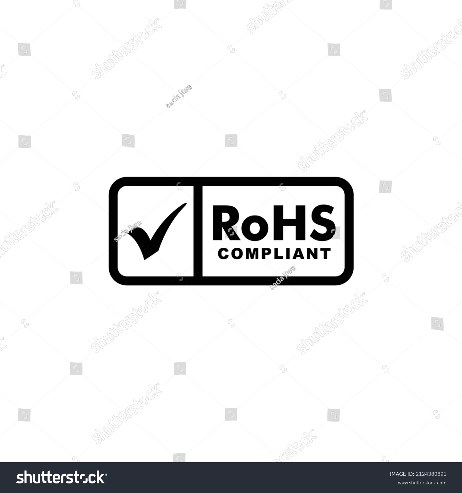 Rohs Icon Symbol Vector Illustration Stock Vector (Royalty Free) 2124380891