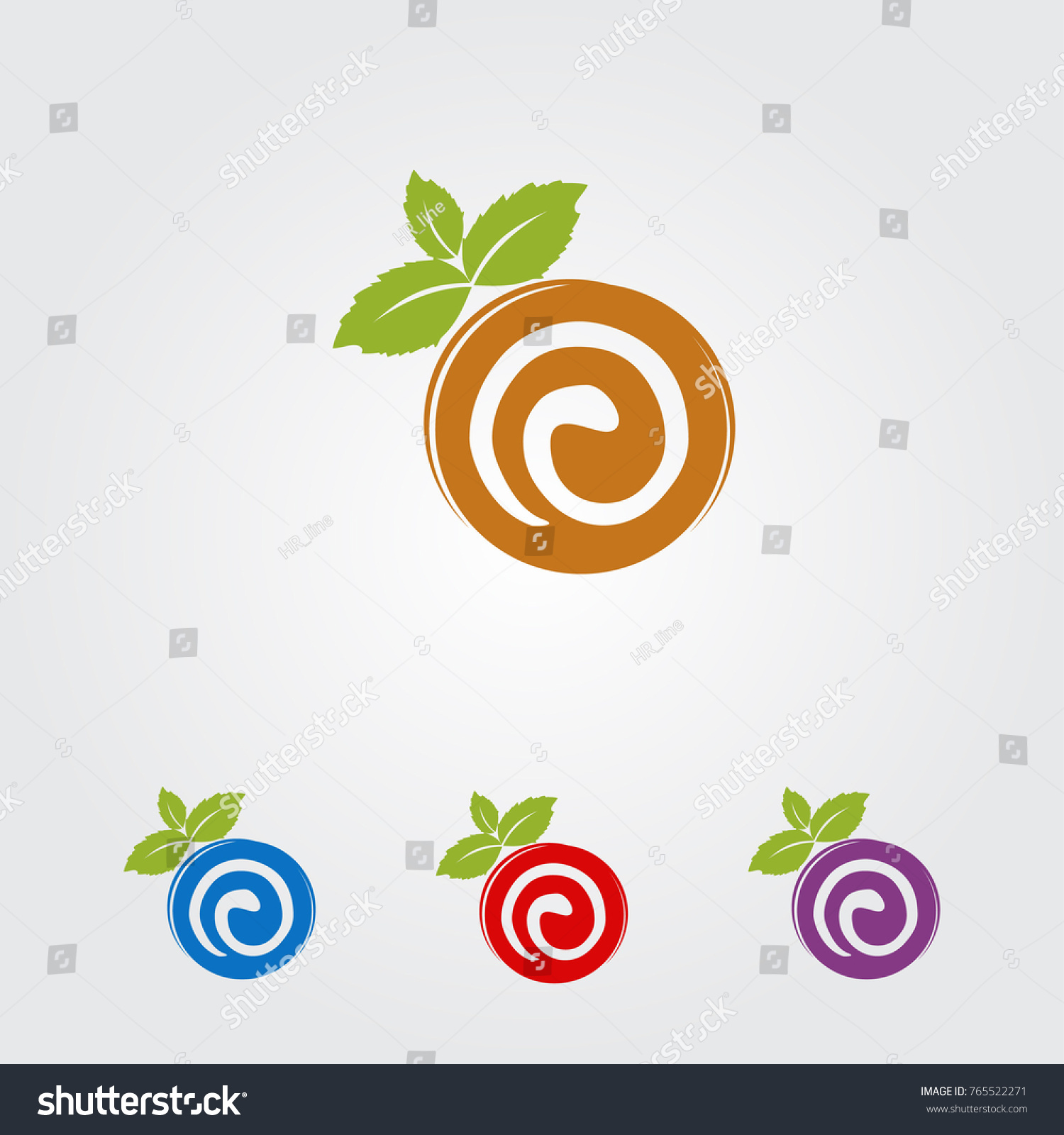 Roll Cake Logo Vector Business Stock Vector (Royalty Free) 765522271 ...